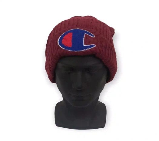 Champion Champion Big Logo Knit Beanie Hat | Grailed