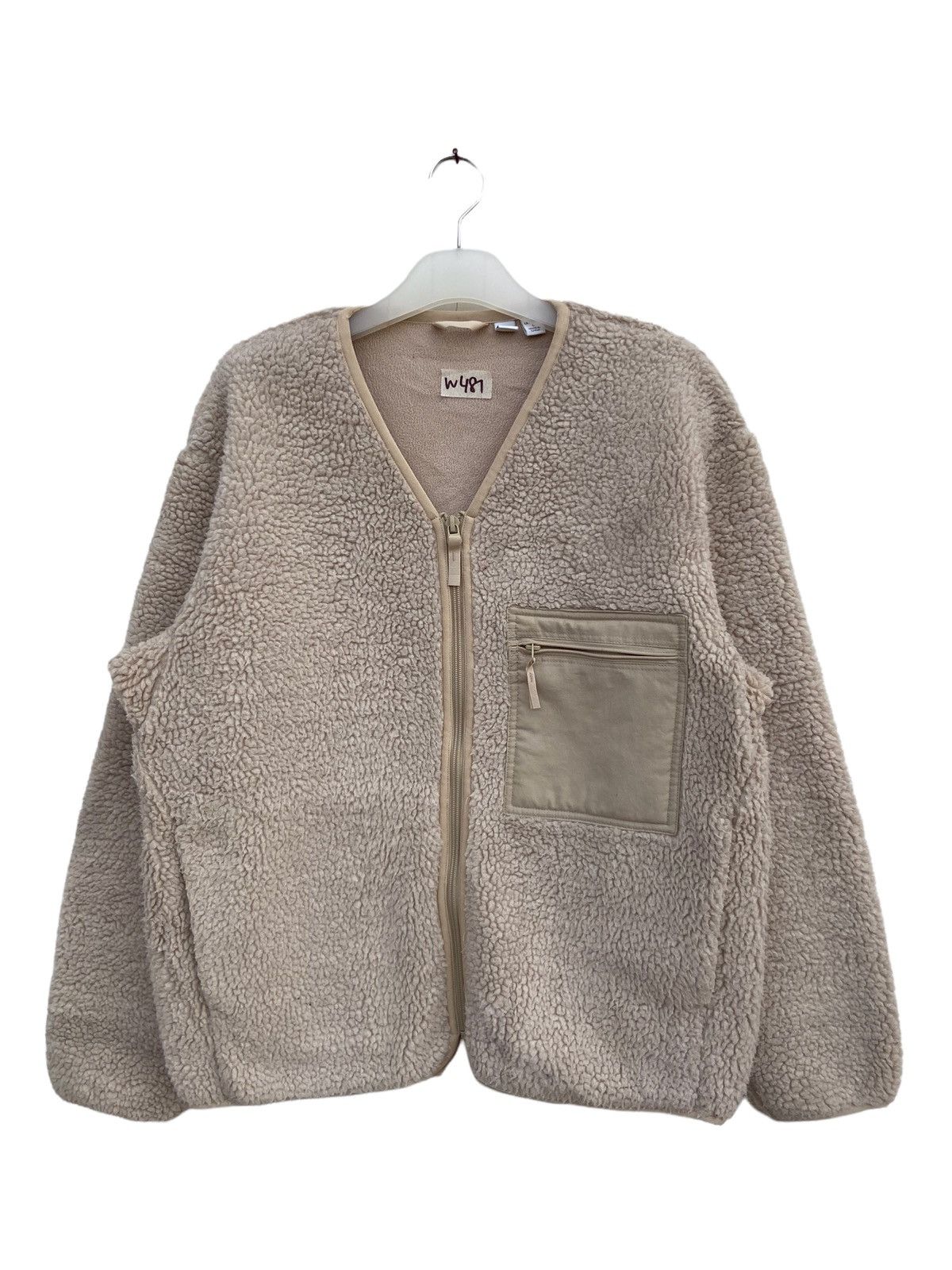 Lemaire × Uniqlo Gorpcore Uniqlo Lemaire Collarless Deep Pile Fleece ...