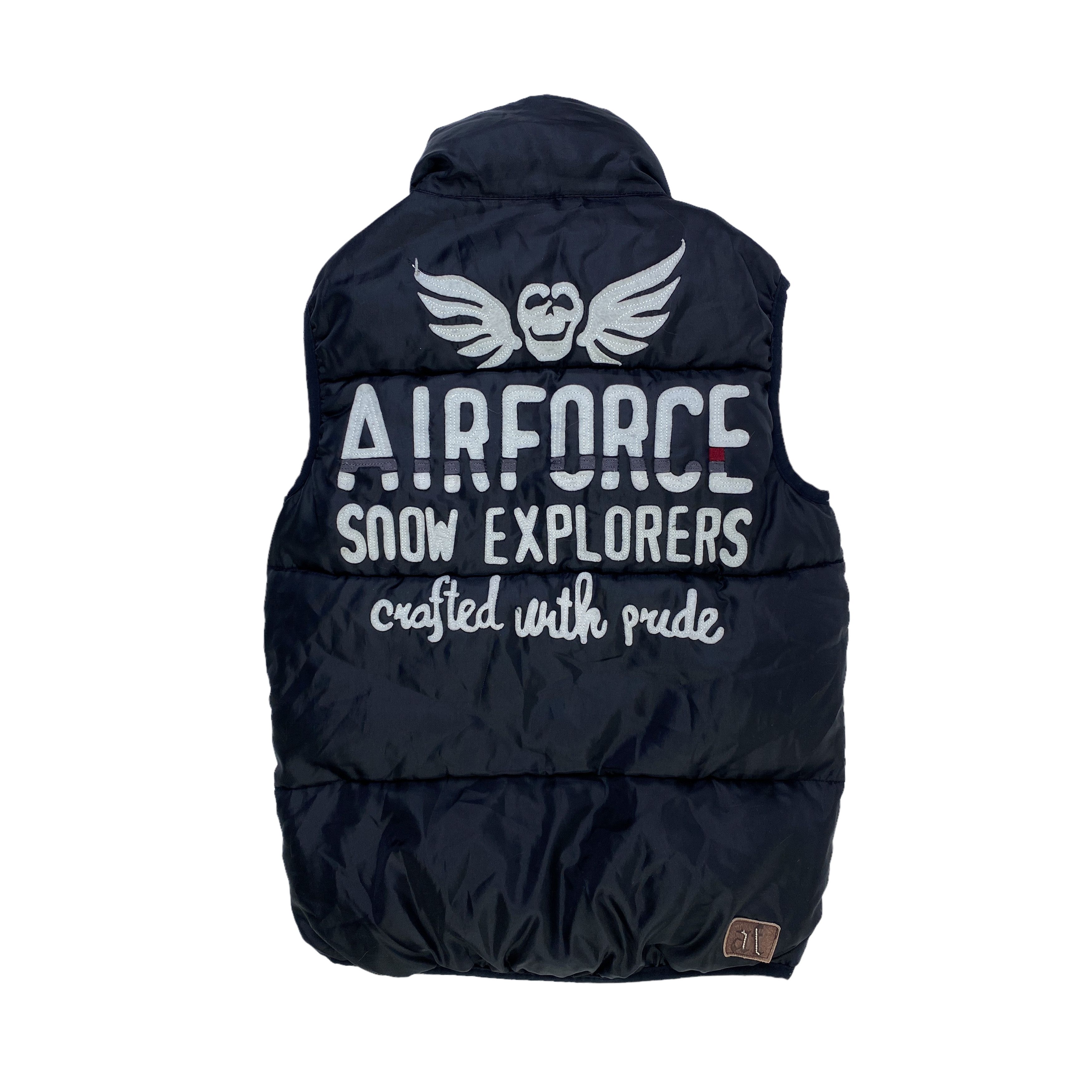 Us Air Force Puffer Vest US Air Force with embroidery black | Grailed
