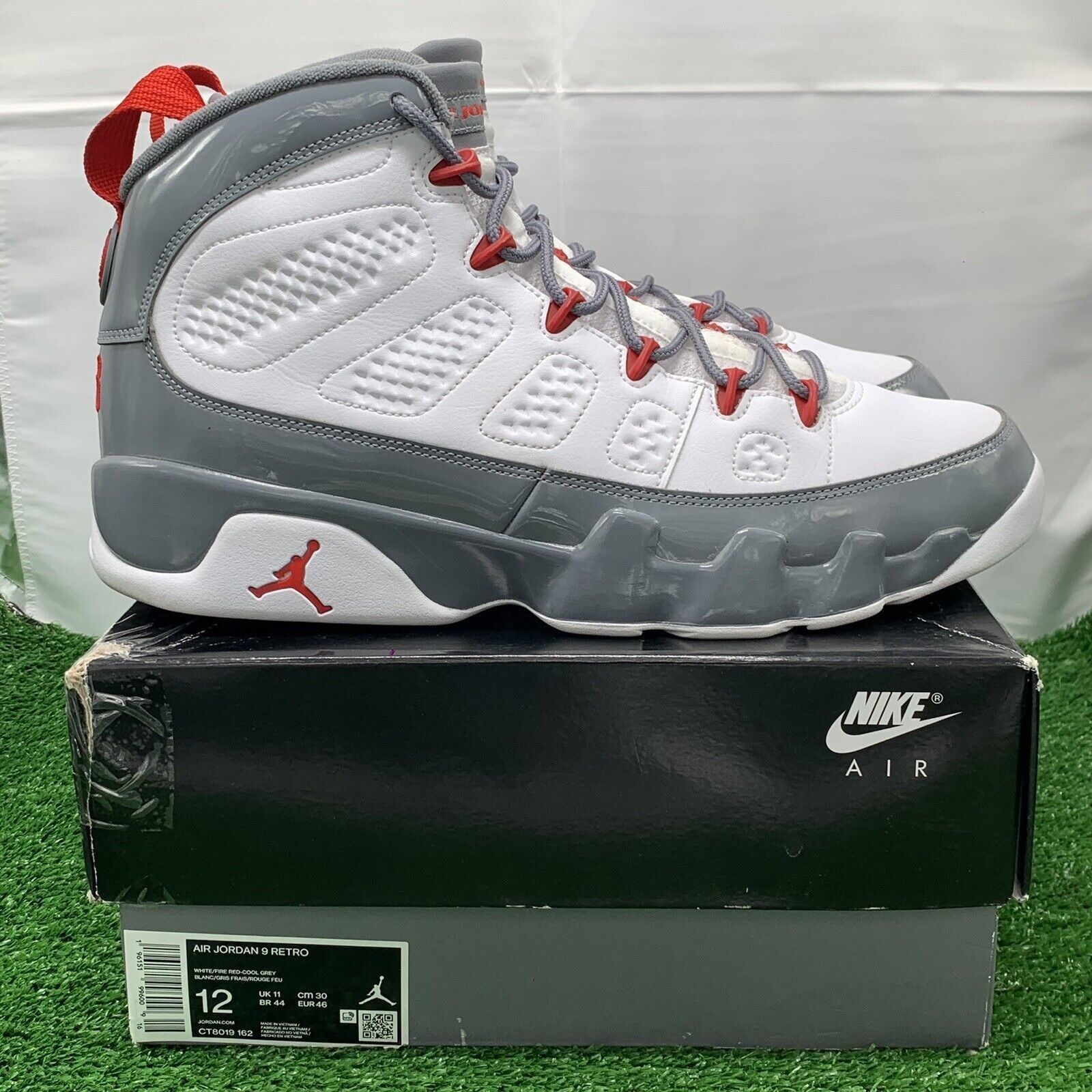 Jordan Brand Air Jordan Retro 9 Fire Red CT8019-162 Size 12 OG Box Used ...