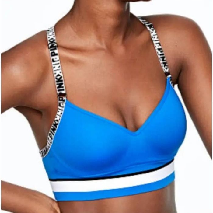 Victorias Secret Victorias Secret Pink Blue Wireless Push Up Padded