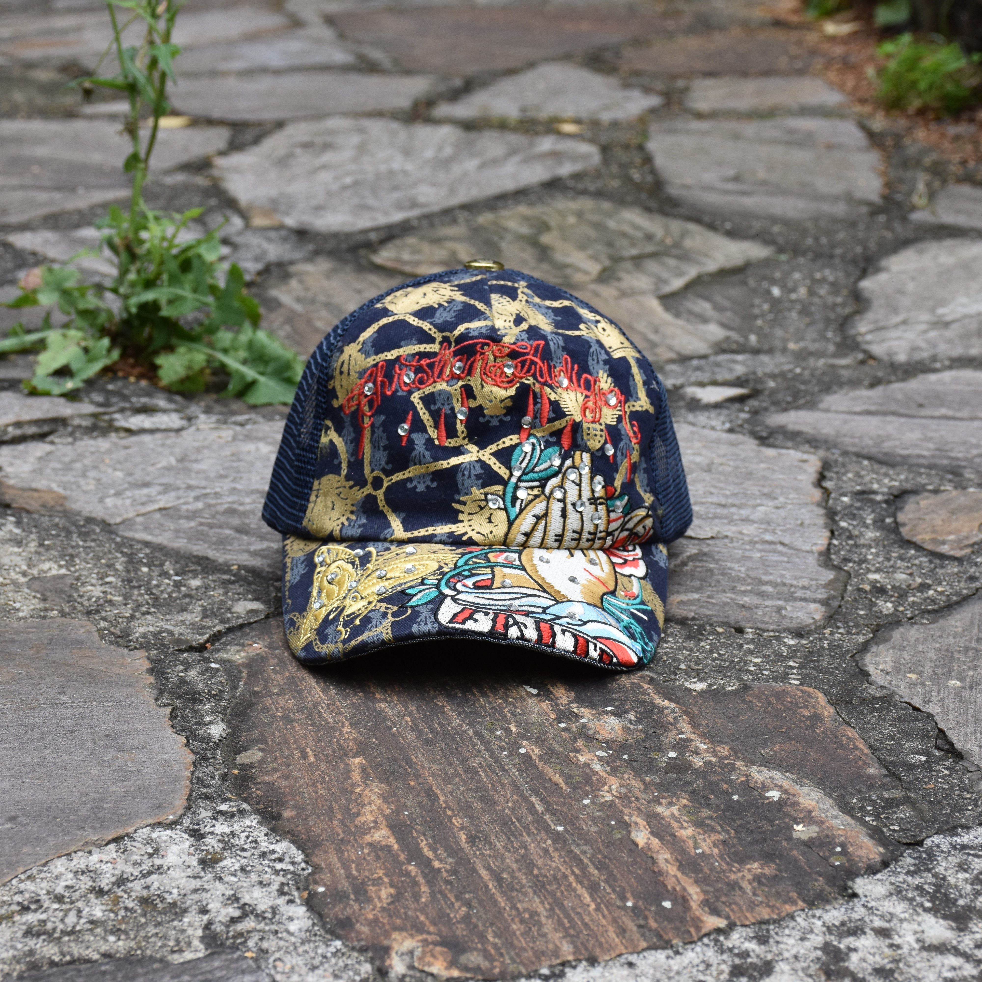 Christian Audigier × Ed Hardy × Vintage Vintage Ed Hardy Cap praying ...