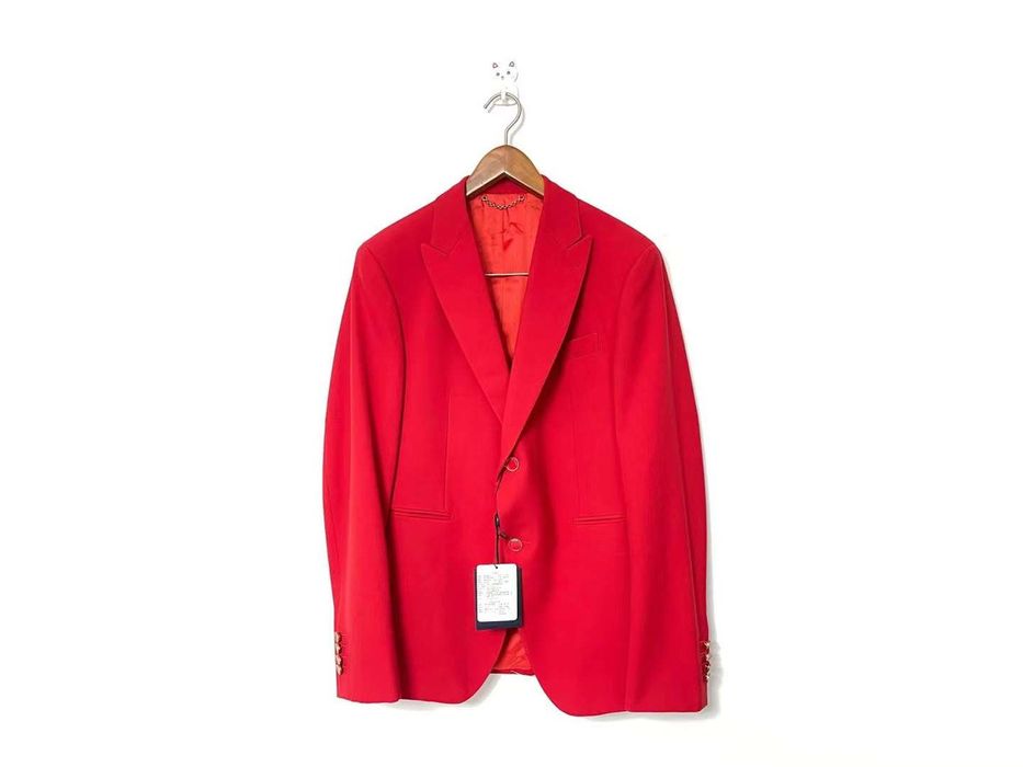 Louis Vuitton SS19 runway red blazer jacket | Grailed