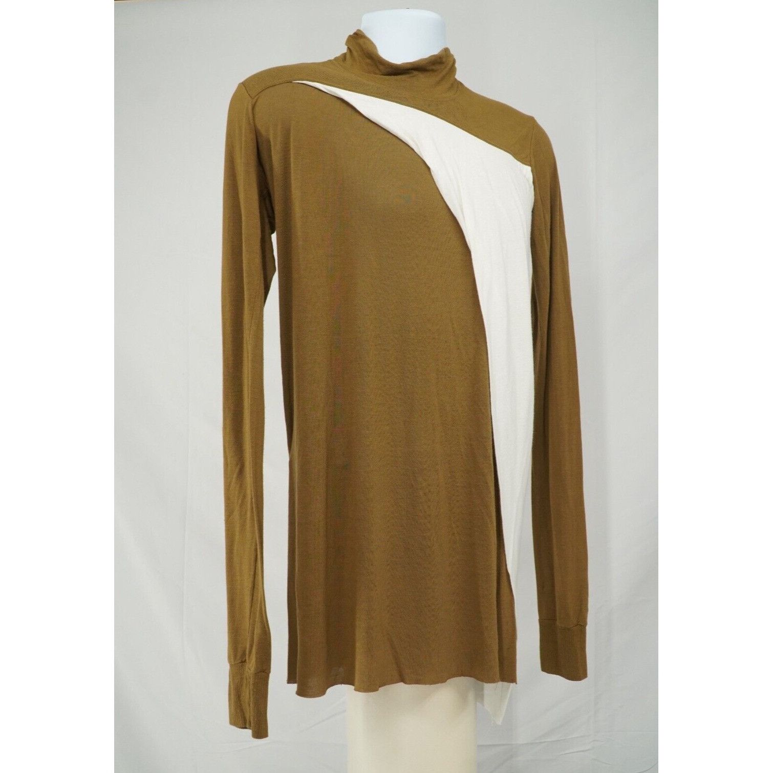 Rick Owens Sphinx FW15 Slice Combo Tee Shirt Long Sleeve Mustard Milk ...