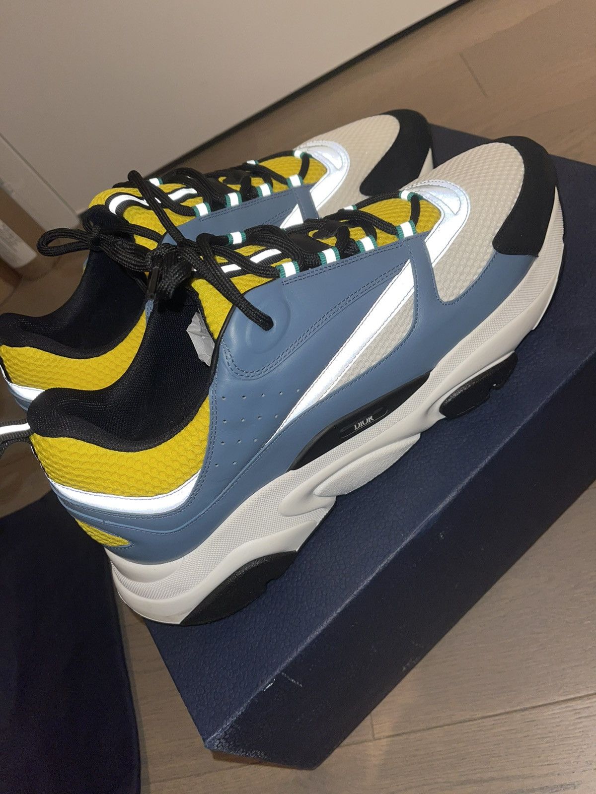 Dior Dior B22 Blue/Yellow “$TUSSY Collab - 1TW - Pristine Cond!!! | Grailed