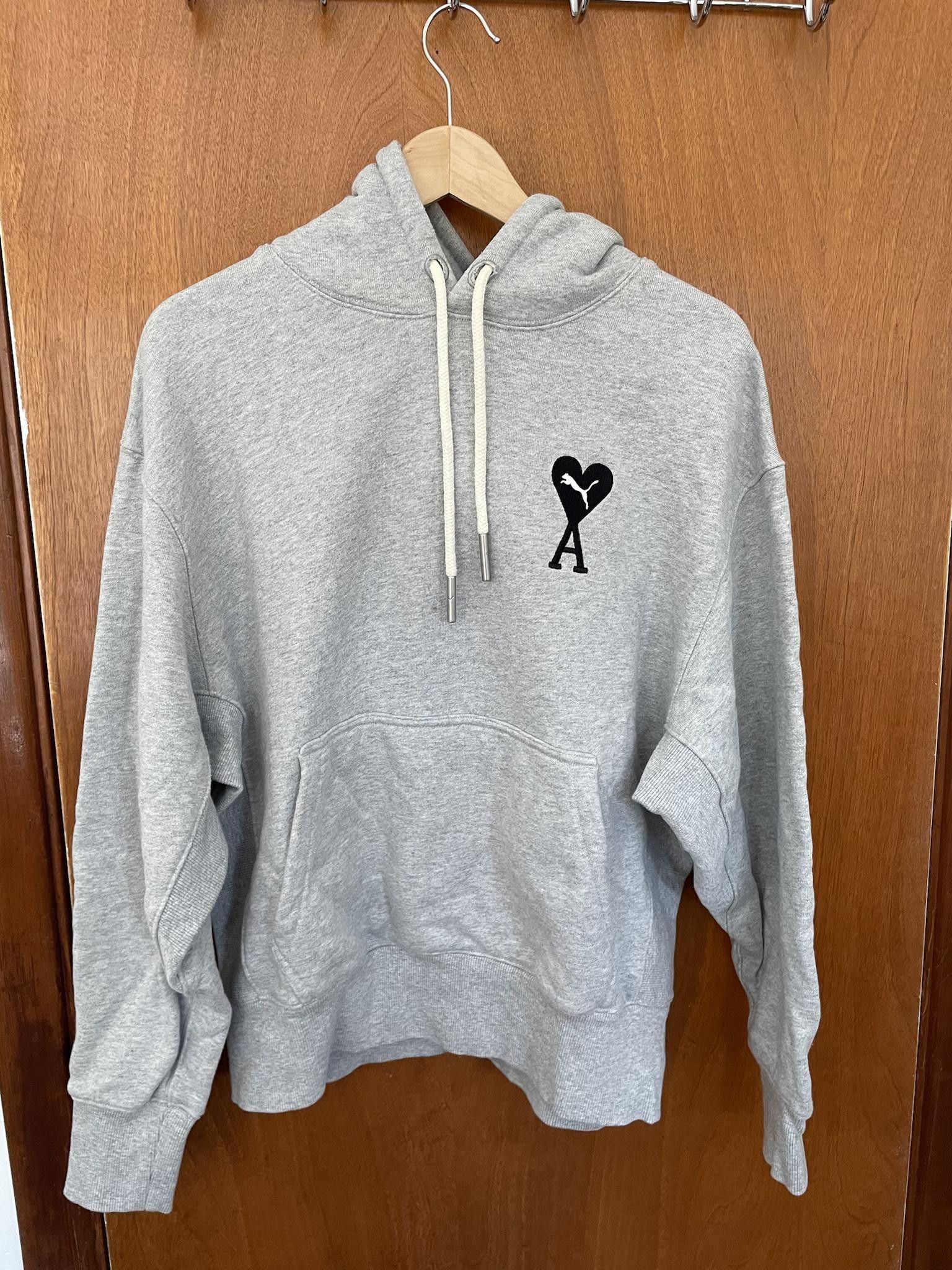 AMI × Puma PUMA x AMI Hoodie in Light Grey | Grailed