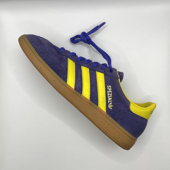 Adidas 2014 SAMPLE ADIDAS HANDBALL SPEZIAL PURPLE YELLOW LA LAKERS ...