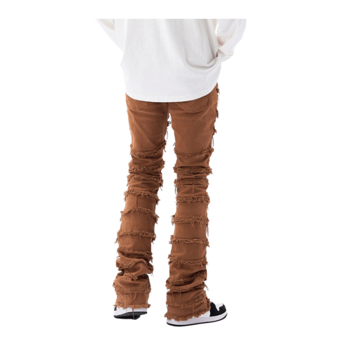Streetwear Brown Stacked Denim Jeans | Grailed