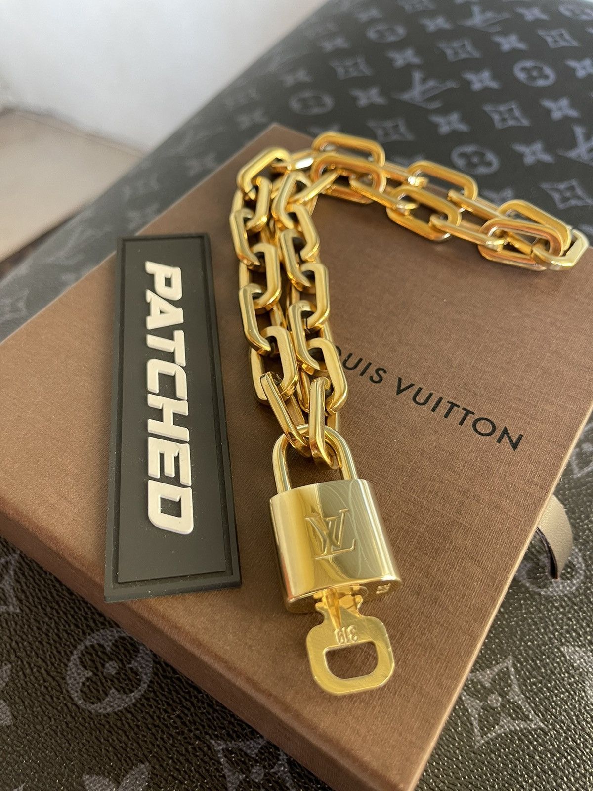 Louis Vuitton Louis Vuitton Lock Custom Necklace | Grailed