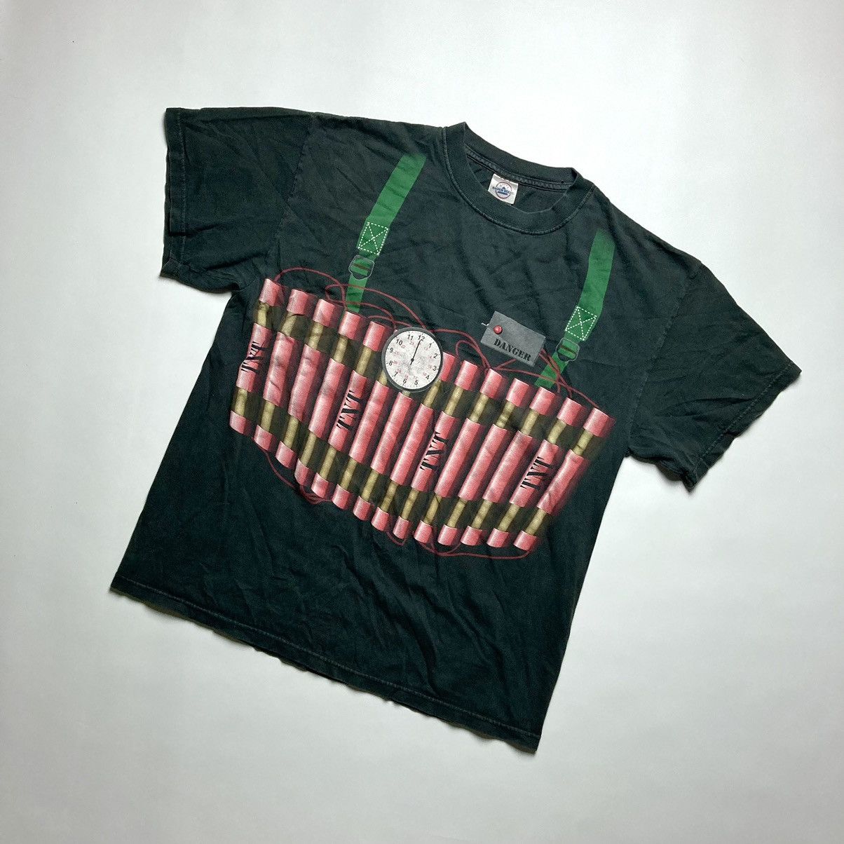 Vintage Vintage T Shirt Terror Bomb TNT Explosive Belt/Vest Danger ...