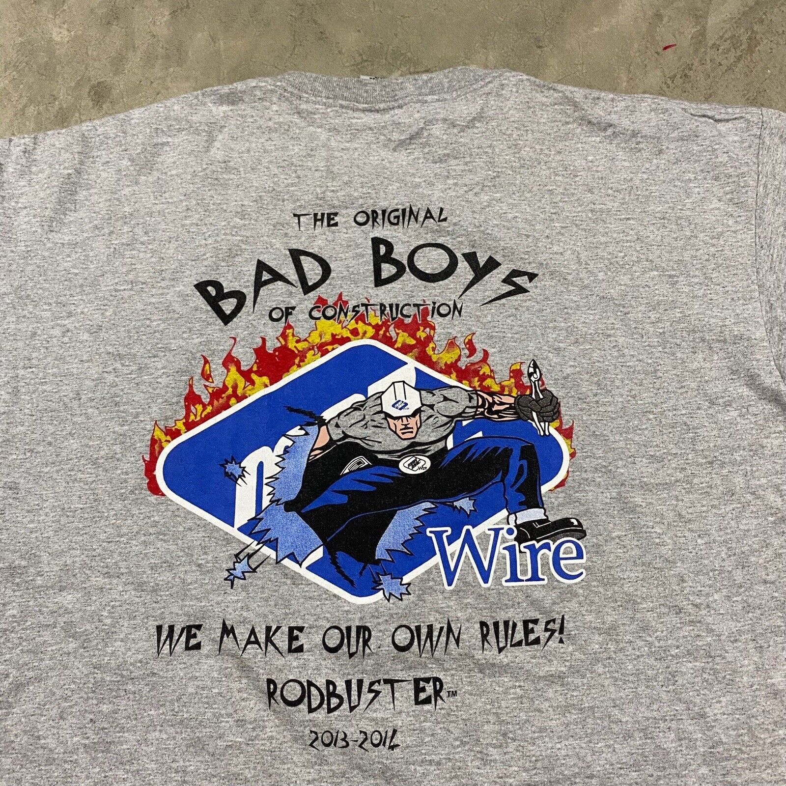 Vintage IRONWORKER Rodbuster Construction T Short Work XL Union Made ...