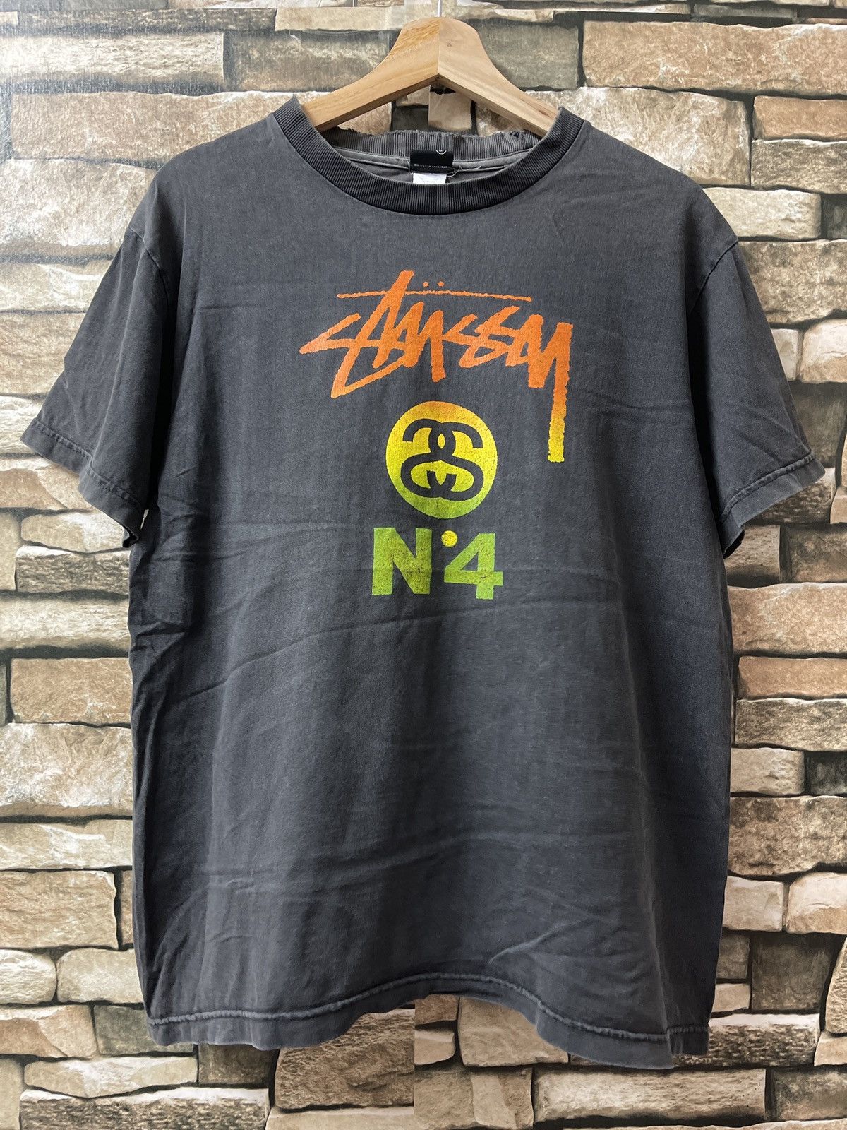 Vintage VINTAGE STUSSY RASTA N.4 T-SHIRT VERY RARE | Grailed