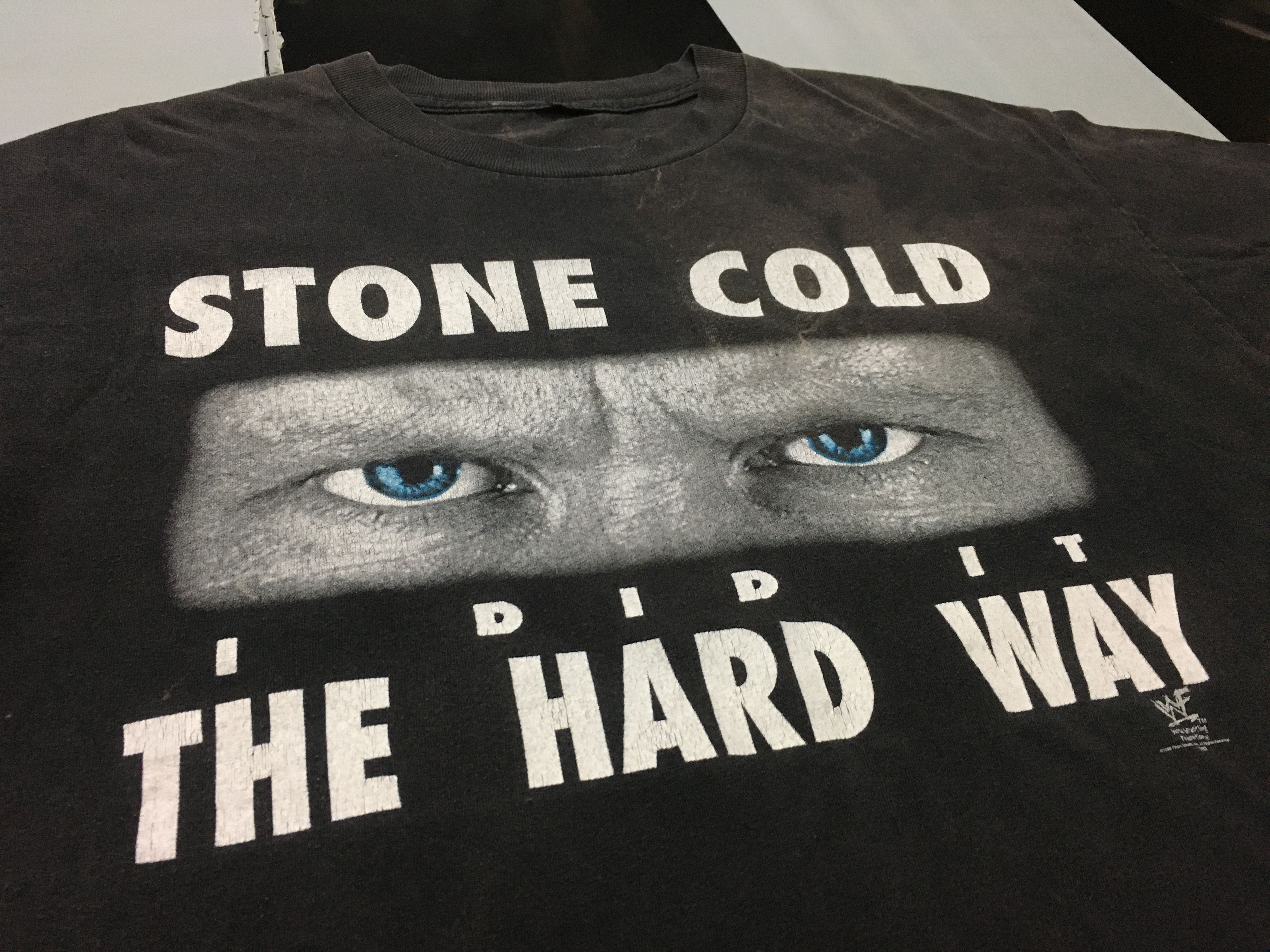 Rare × Vintage × Wwf Vintage Stone Cold Shirt 1998 The Hard Way WWF ...