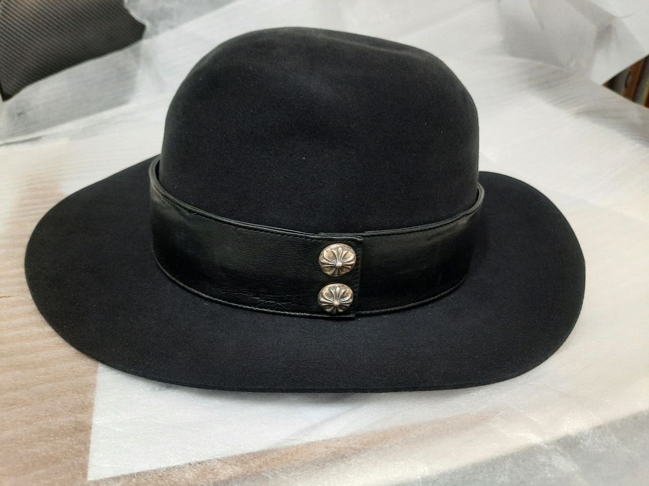 Chrome Hearts Beaver Felt Cross Fedora Hat | Grailed