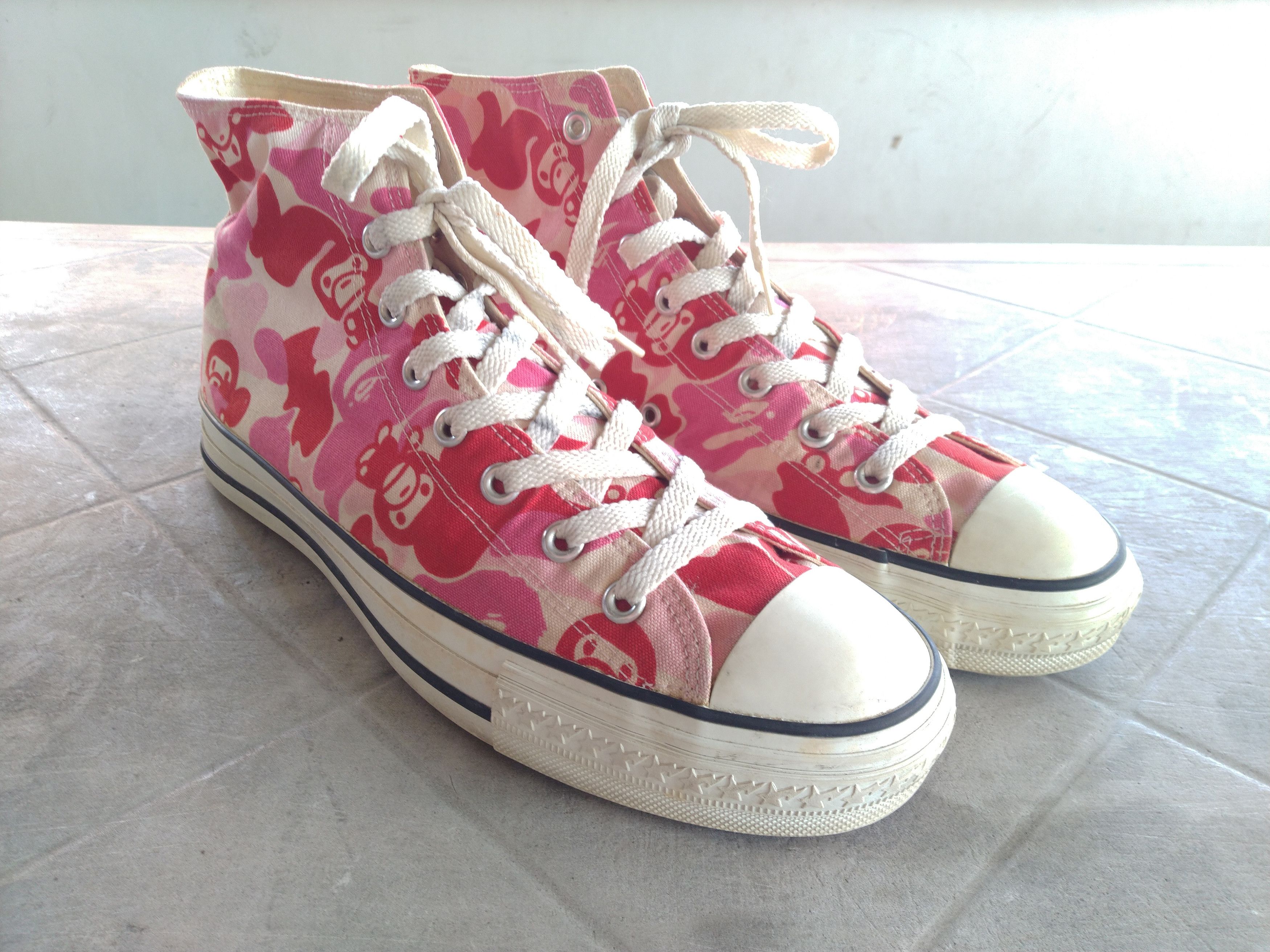 Bape × Nigo Apesta High Baby Milo Pink Camo Sneaker | Grailed