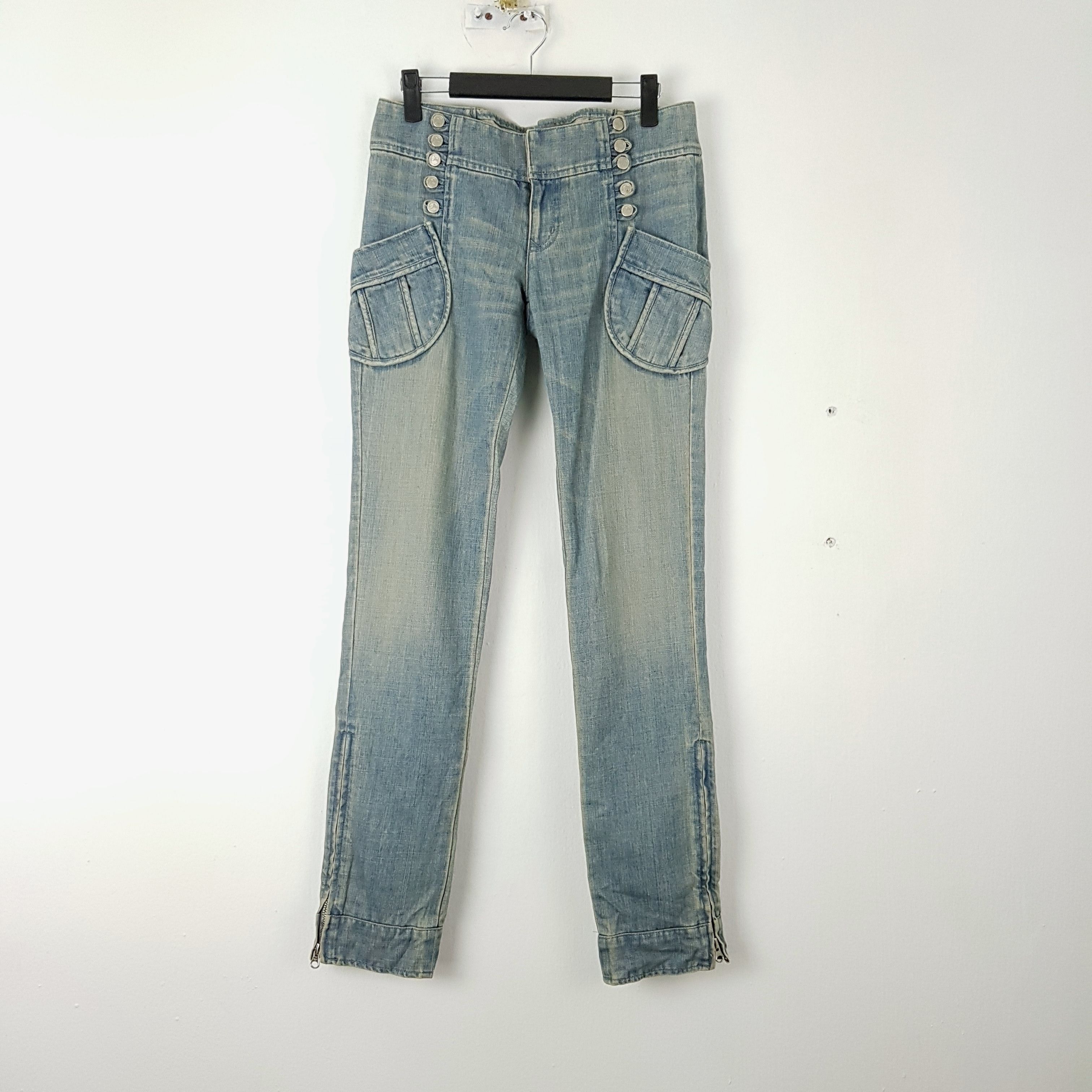 Designer × Jil Stuart × Streetwear Jill Stuart Faded Denim Double ...