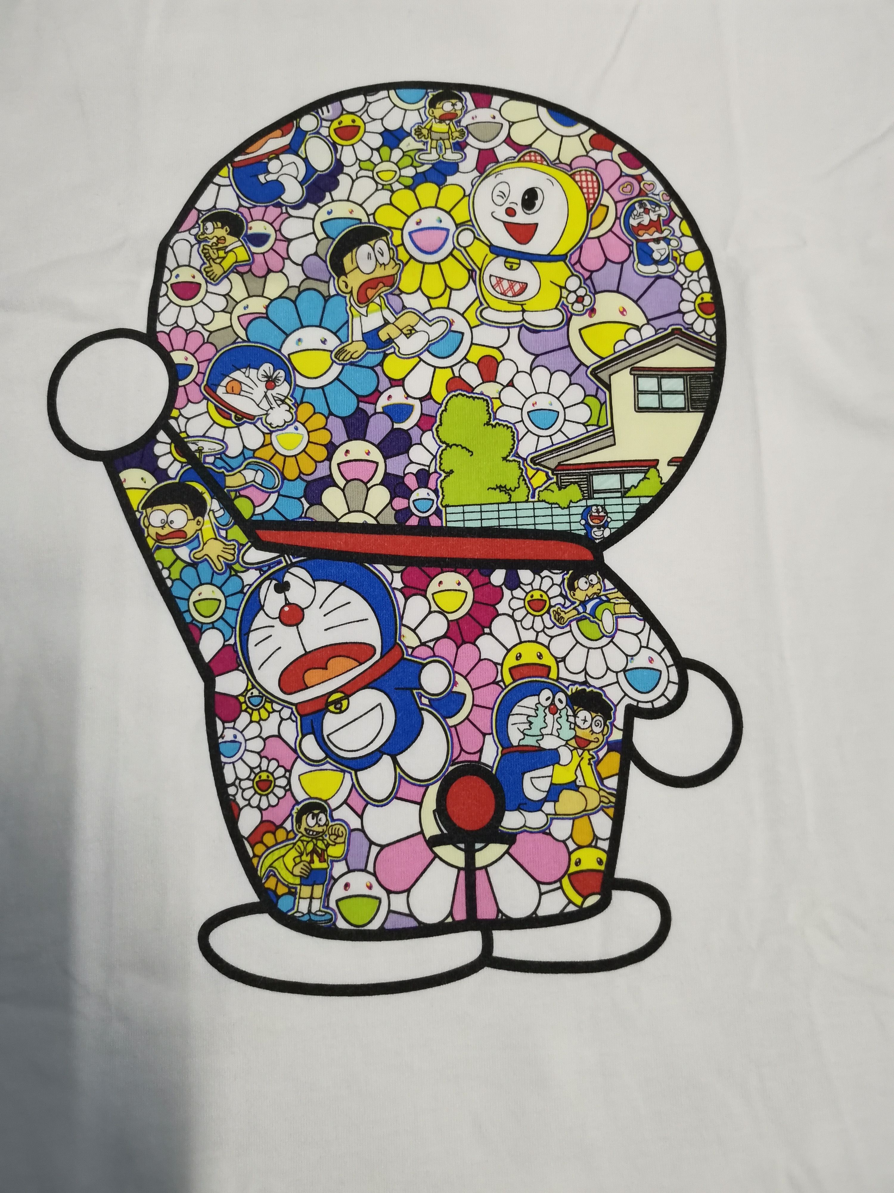 Japanese Brand Doraemon X Takashi Murakami Big Logo Tee Japan Designer