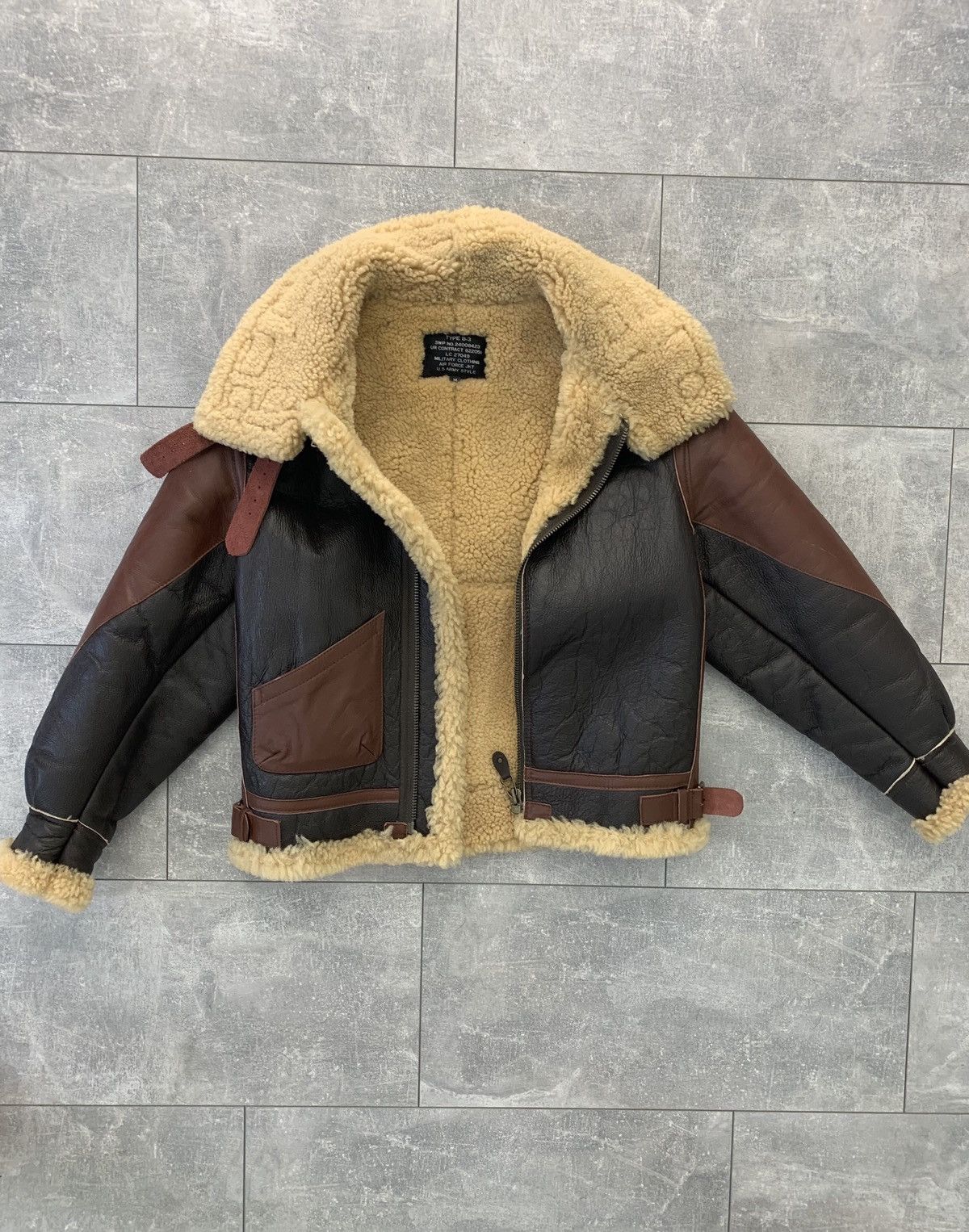 Vintage Us army leather jacket military vintage Air Force b-3 | Grailed