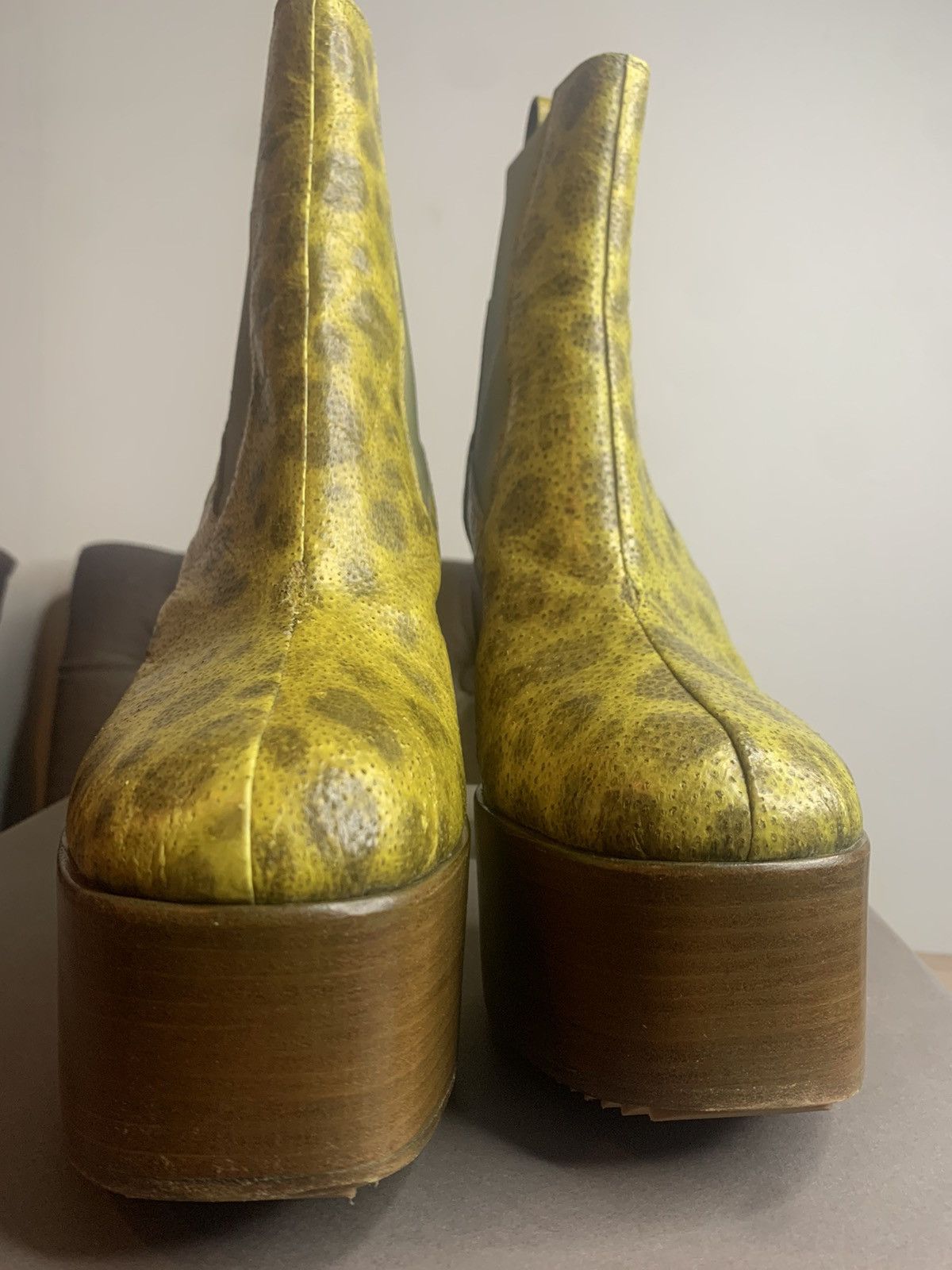 Rick Owens Rare 1–1 Wolf fish leather kiss boots | Grailed