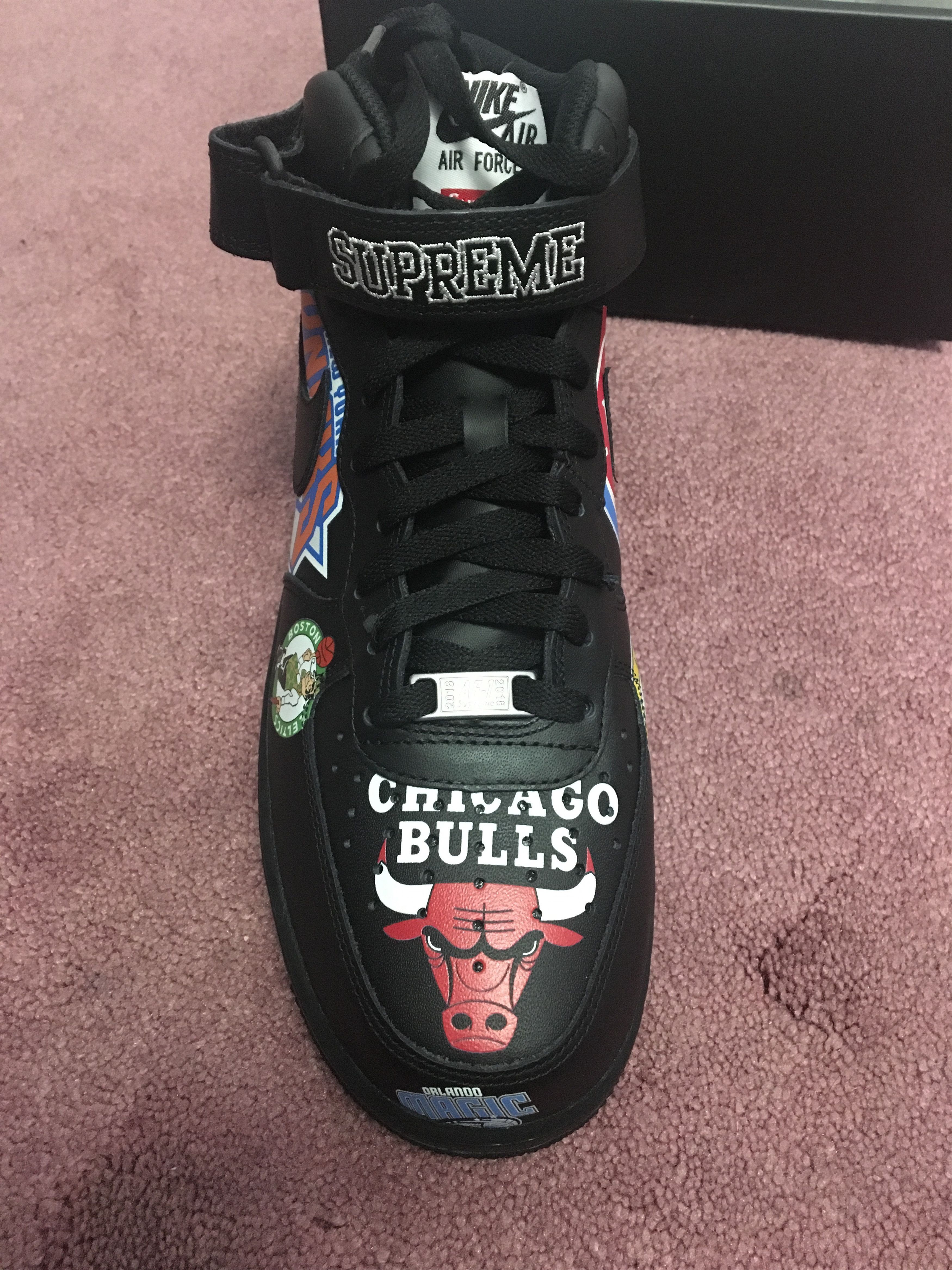 NBA × Nike × Supreme Supreme Nike NBA Air Force 1 Collab BLACK | Grailed