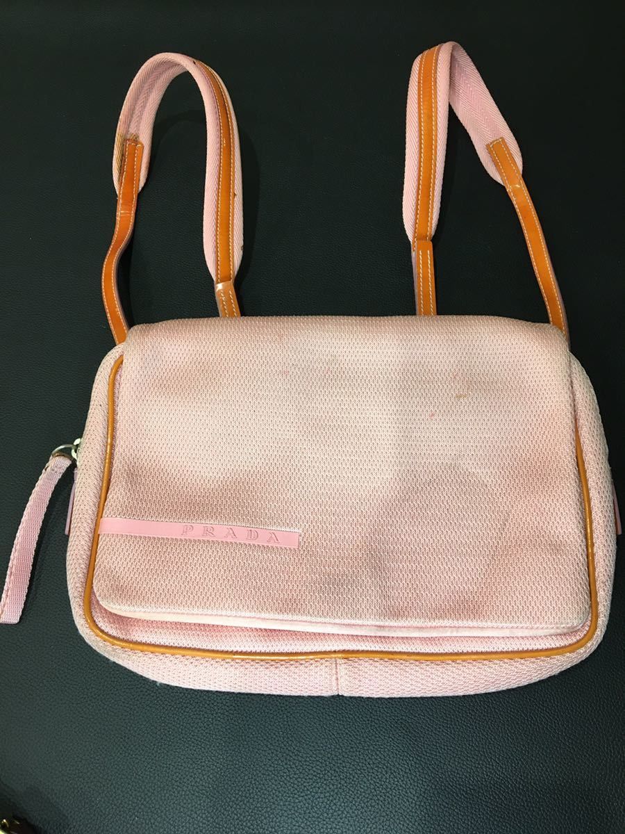 Prada Prada Pink Mesh Backpack Chest Rig | Grailed