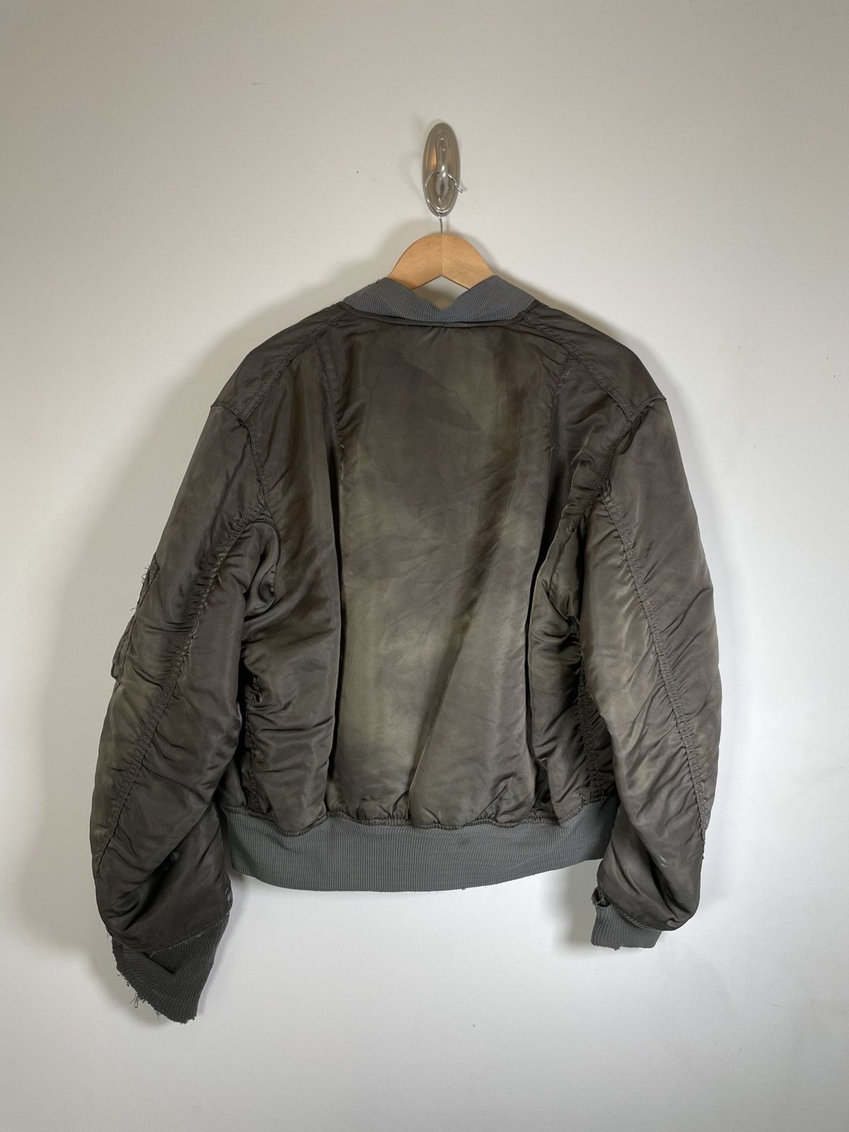 Vintage Vintage 1970s Trashed Over Dyed Alpha Industries MA-1 Bomber | Grailed