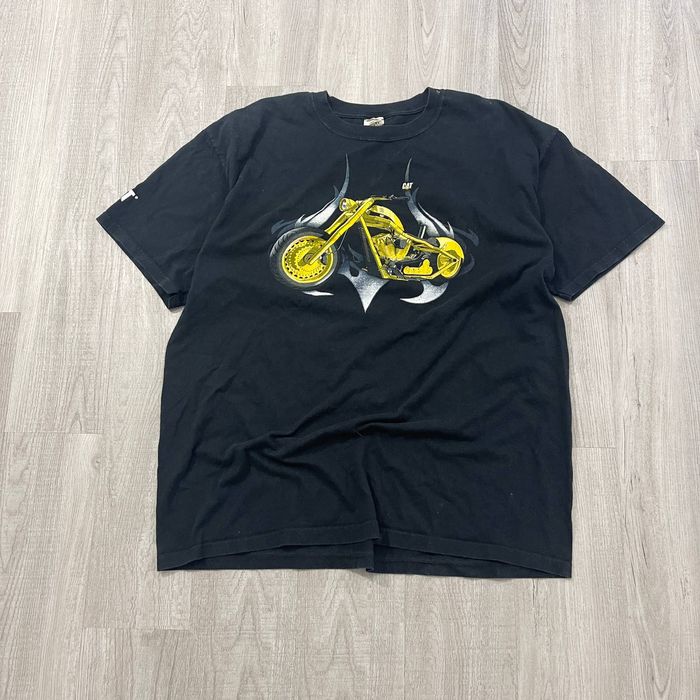 Anvil VINTAGE CAT Caterpillar Motorcycle Biker Shirt | Grailed