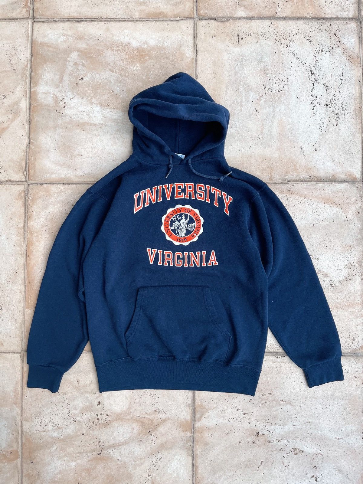 Vintage Vintage 80s University of Virginia Hoodie Spellout Varsity ...