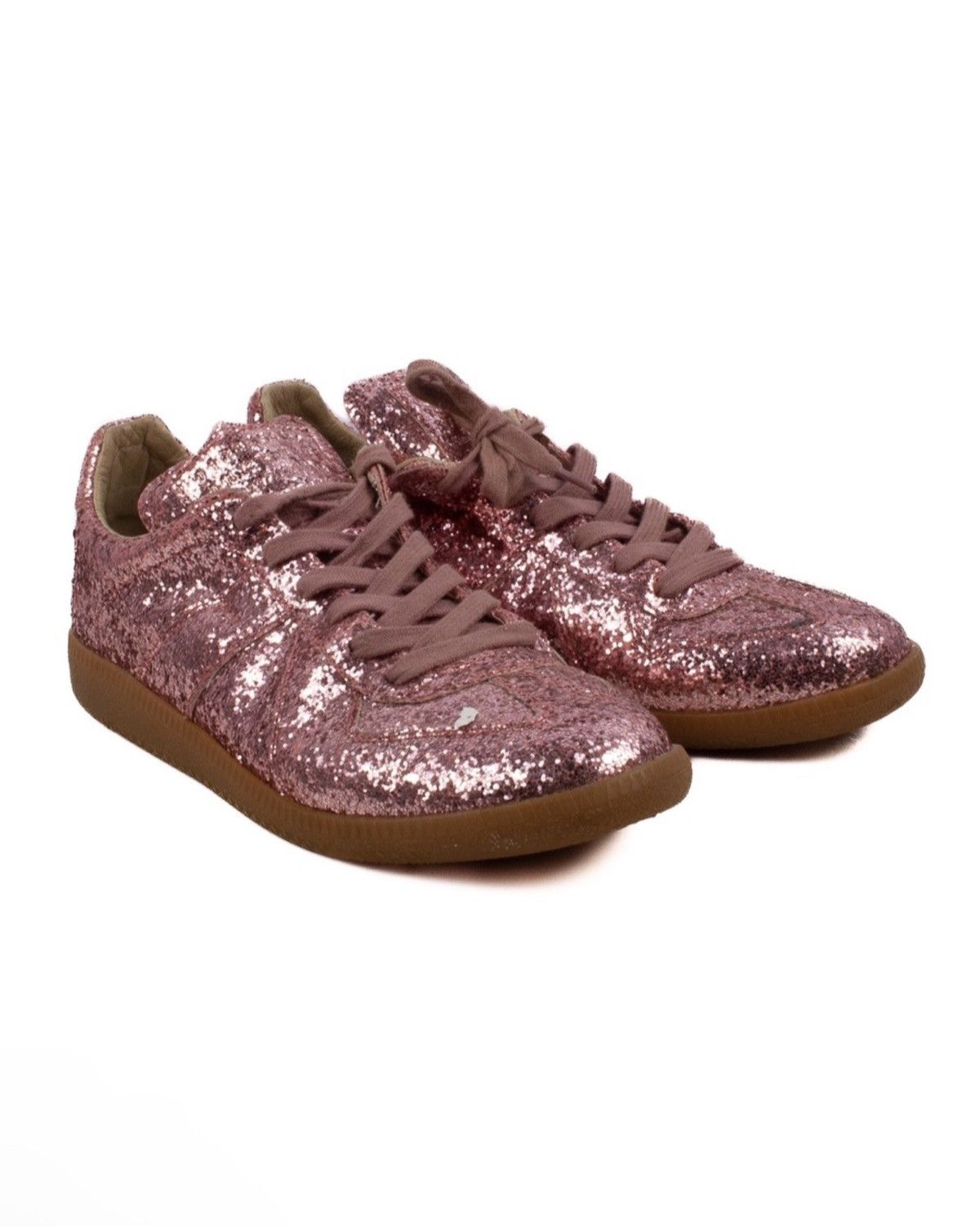 Maison Margiela MAISON MARGIELA PINK GLITTER REPLICA LOW SNEAKERS | Grailed