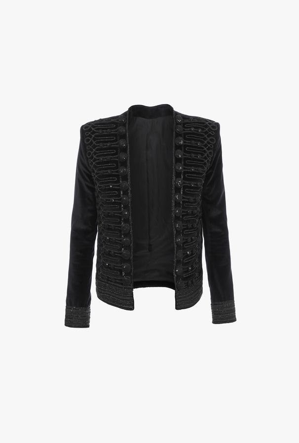 Balmain ULTRA RARE Military blazer velvet jacket | Grailed