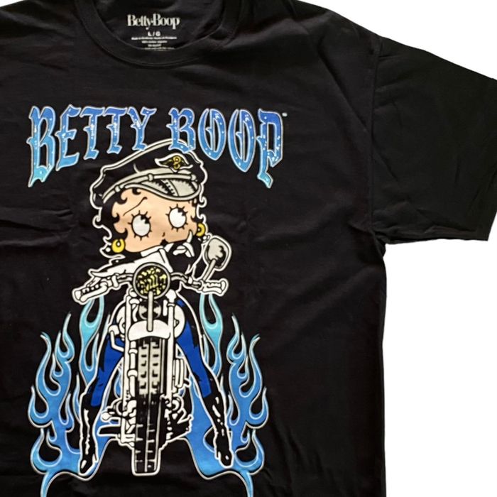 Tee Shirt Betty Boop Motorcycle Flames (Limited Edition) | Grailed