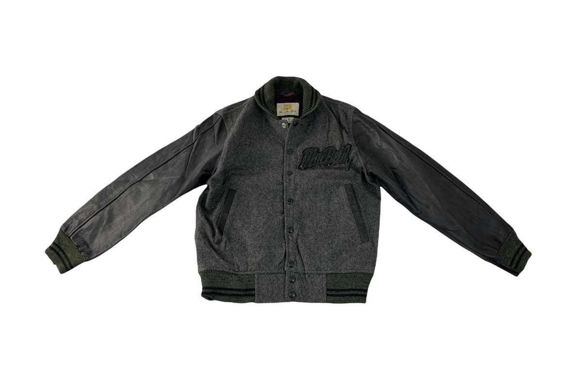 Macbeth Rare 90s Macbeth MB Varsity Jacket Spell Out Leather Sleeve ...