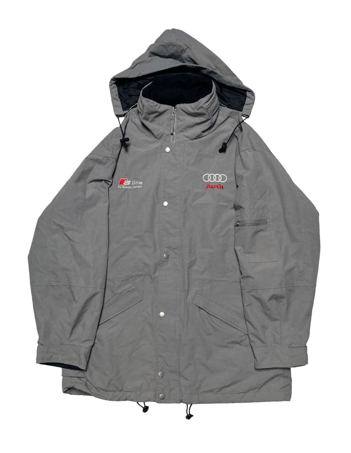 Audi × Racing × Vintage Hooded Audi S line Quattro Racing Jacket ...