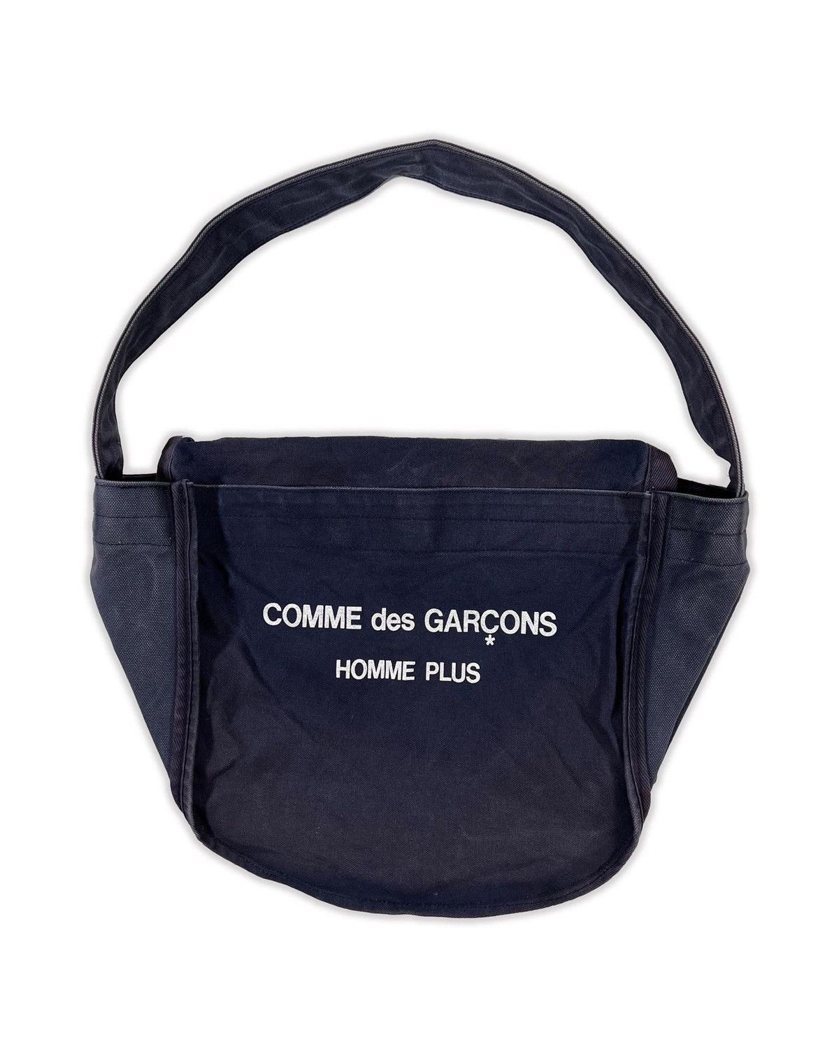 Comme des Garcons Cotton Canvas Logo Messenger Bag | Grailed
