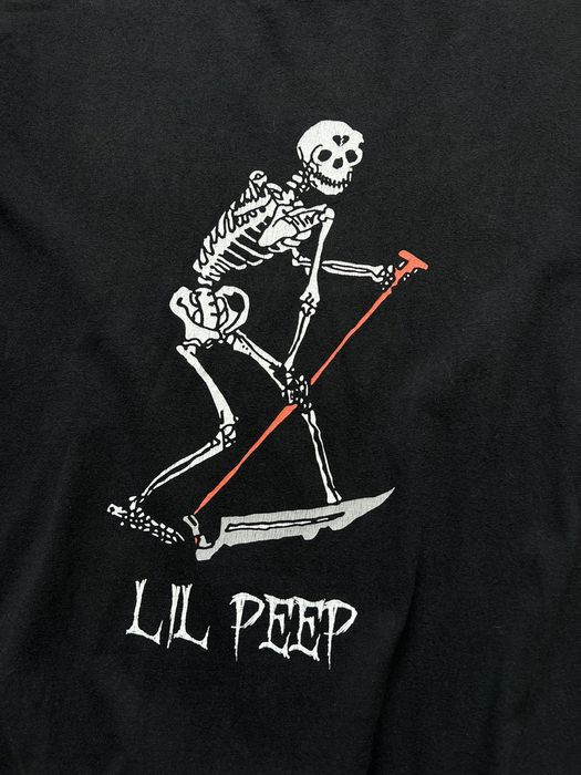 Vintage Rare Lil Peep Schemaposse Skeleton Tee Shirt | Grailed