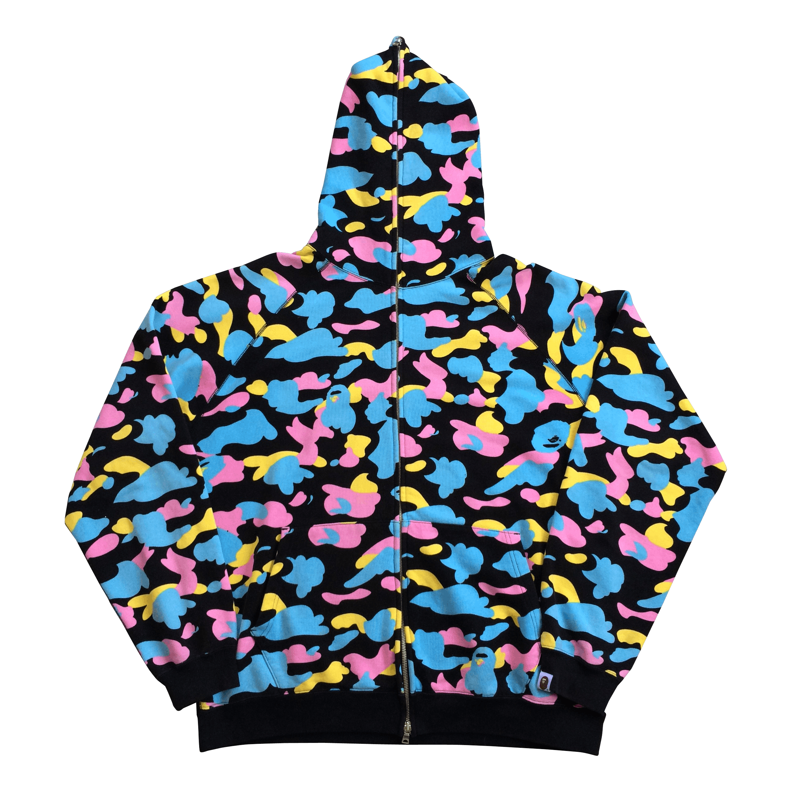 Bape OG Bape Cotton Candy Camo Full Zip Hoodie | Grailed
