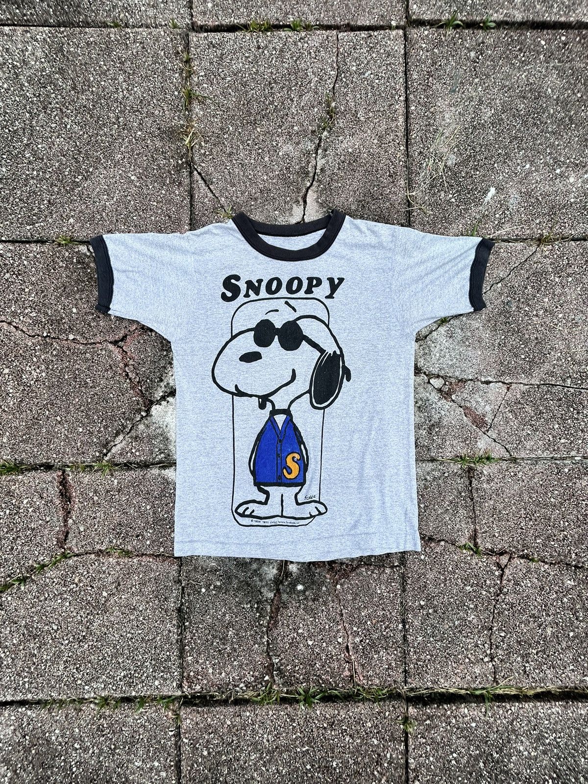 Vintage Vintage 70s Snoopy Joe Cool Schulz Ringer T Shirt | Grailed