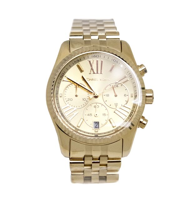 Michael Kors Michael Kors Lexington Chronograph Gold Toned Stainless ...