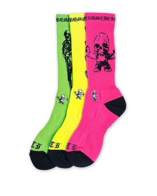 Chrome Hearts Chrome Hearts Foti Embroidered Neon Socks | Grailed