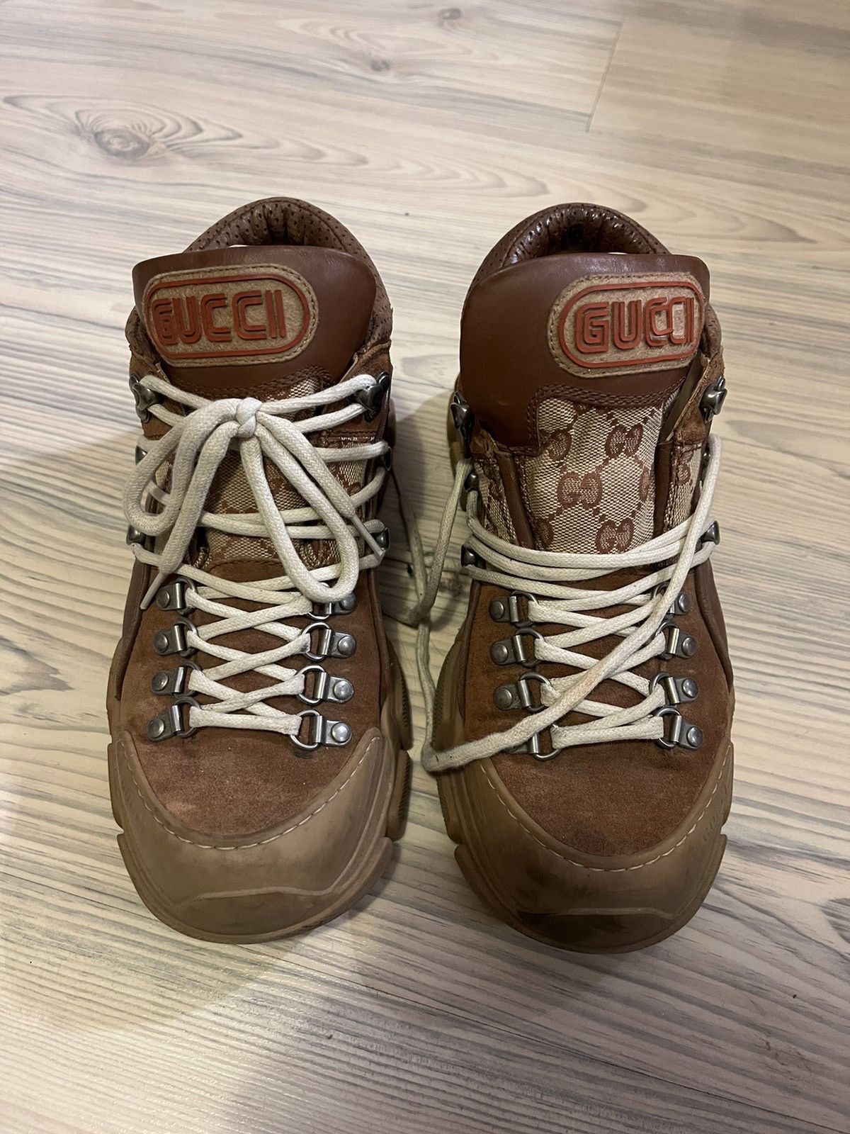 Archival Clothing × Avant Garde × Gucci Gucci Brown Suede Flashtrek ...