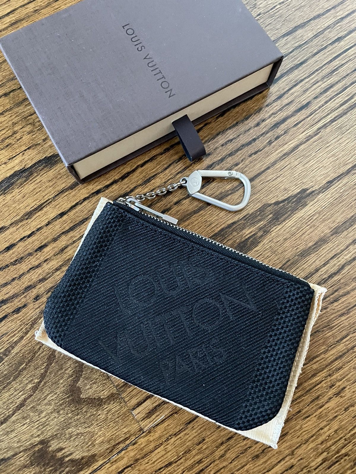 Louis Vuitton LV Damier Geant Black Key Card Case (Cles) | Grailed