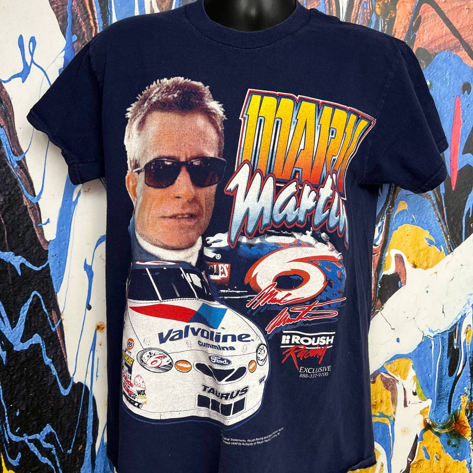 NASCAR × Vintage vtg Y2K Mark Martin Roush Racing NASCAR All Over Print ...