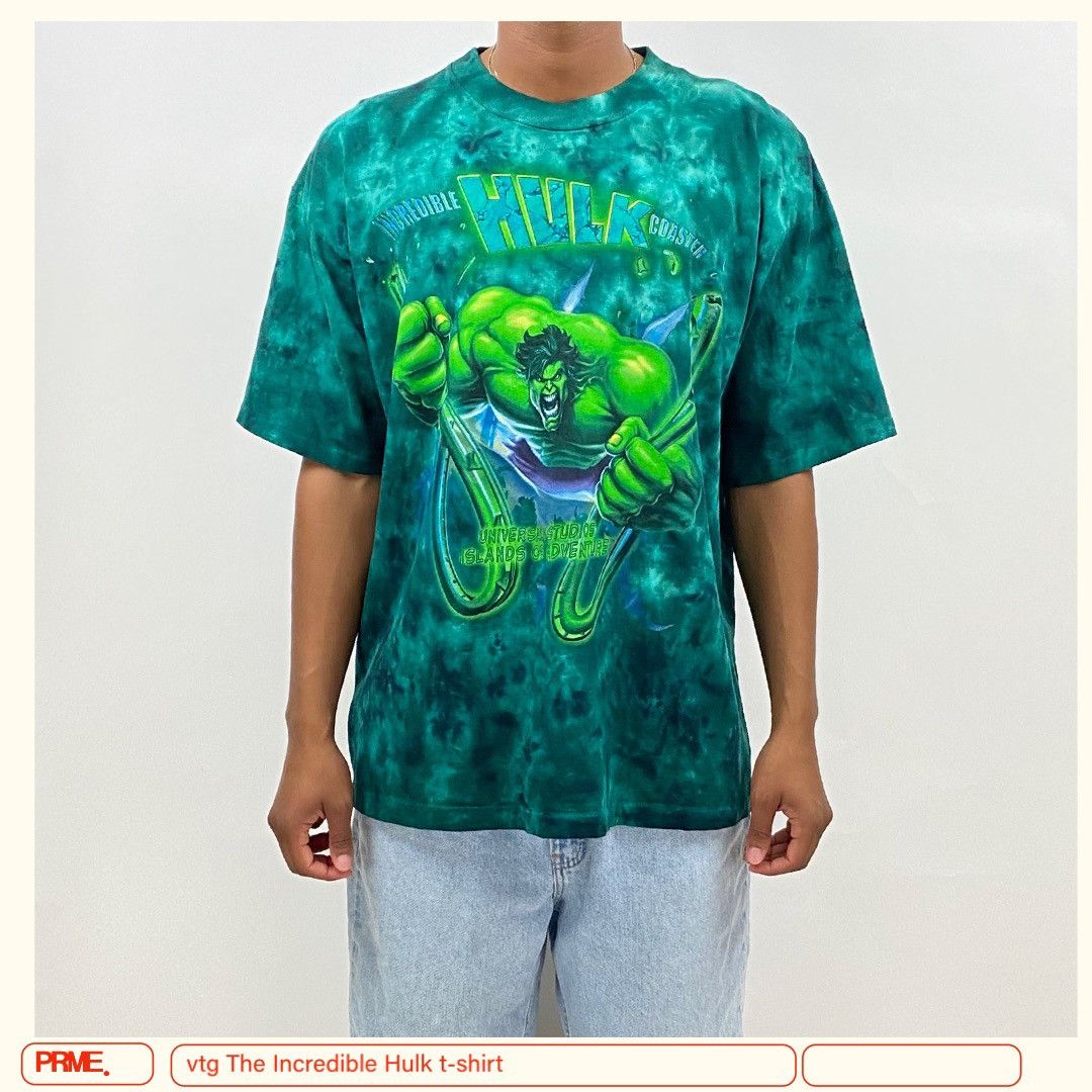 Vintage vintage Y2K 2000 MARVEL THE INCREDIBLE HULK tie dye t-shirt ...