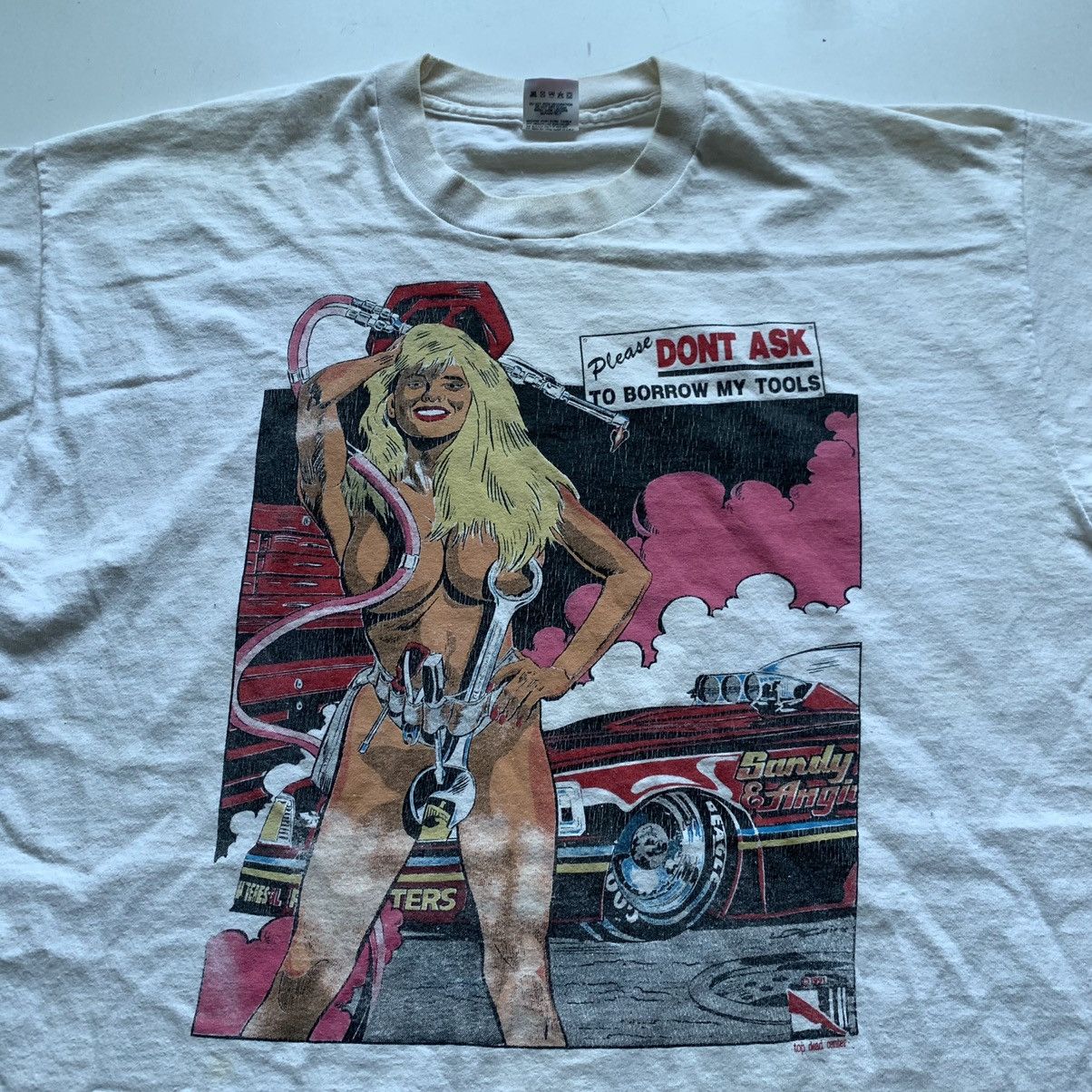 Racing × Rare × Vintage Vintage 90s Naked girl Racing biker Racing × Rare × Vintage Vintage 90s Naked girl Racing biker