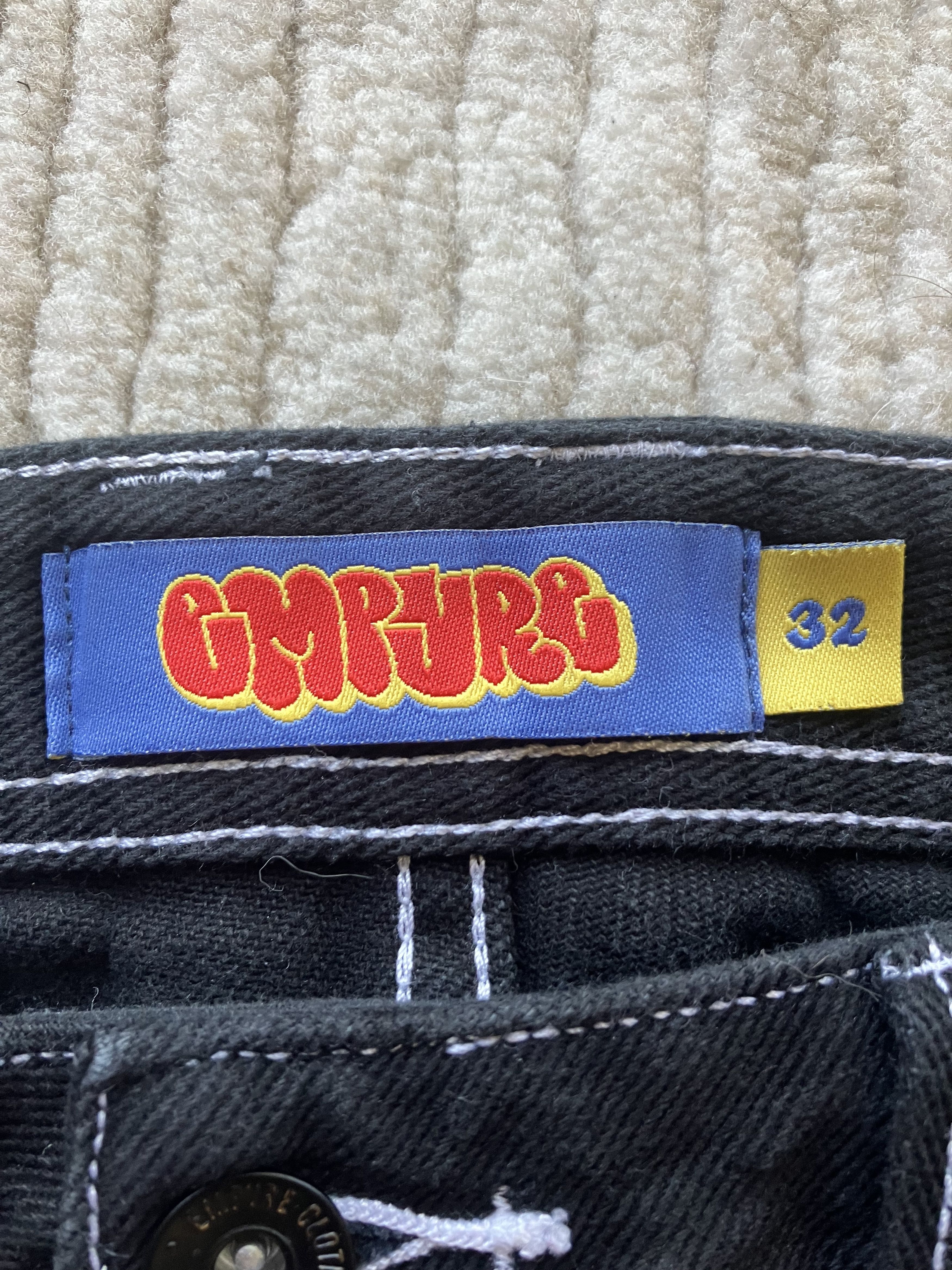 Empyre Empyre Loose Fit Embroidered Black Denim Skate Pants | Grailed