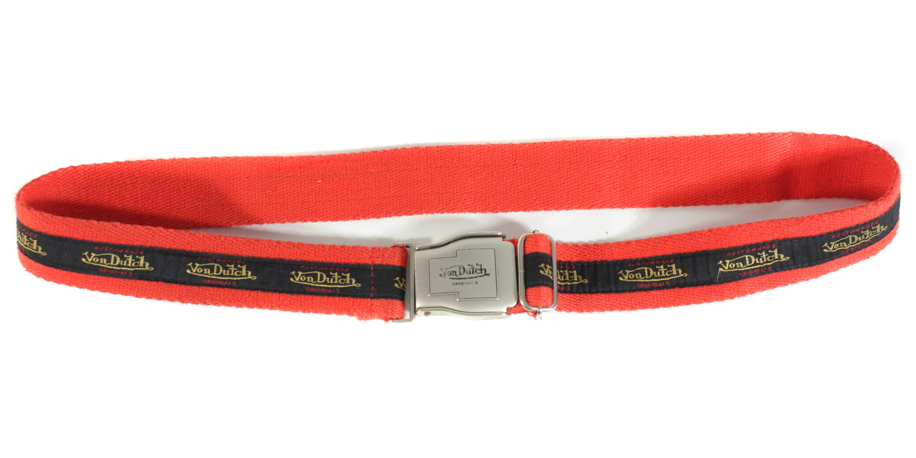 Von Dutch 90S Logo Monogram Cotton Belt Vintage | Grailed