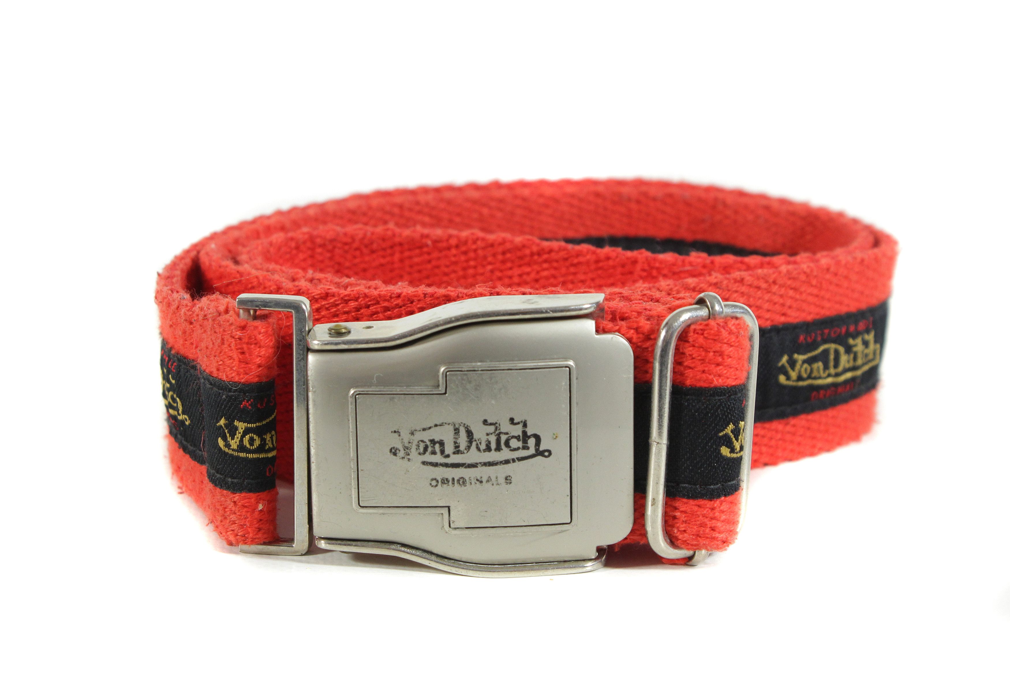 Von Dutch 90S Logo Monogram Cotton Belt Vintage | Grailed