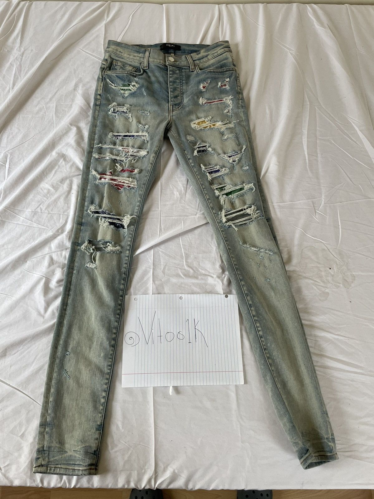 Amiri Rainbow Patch Jeans | Grailed