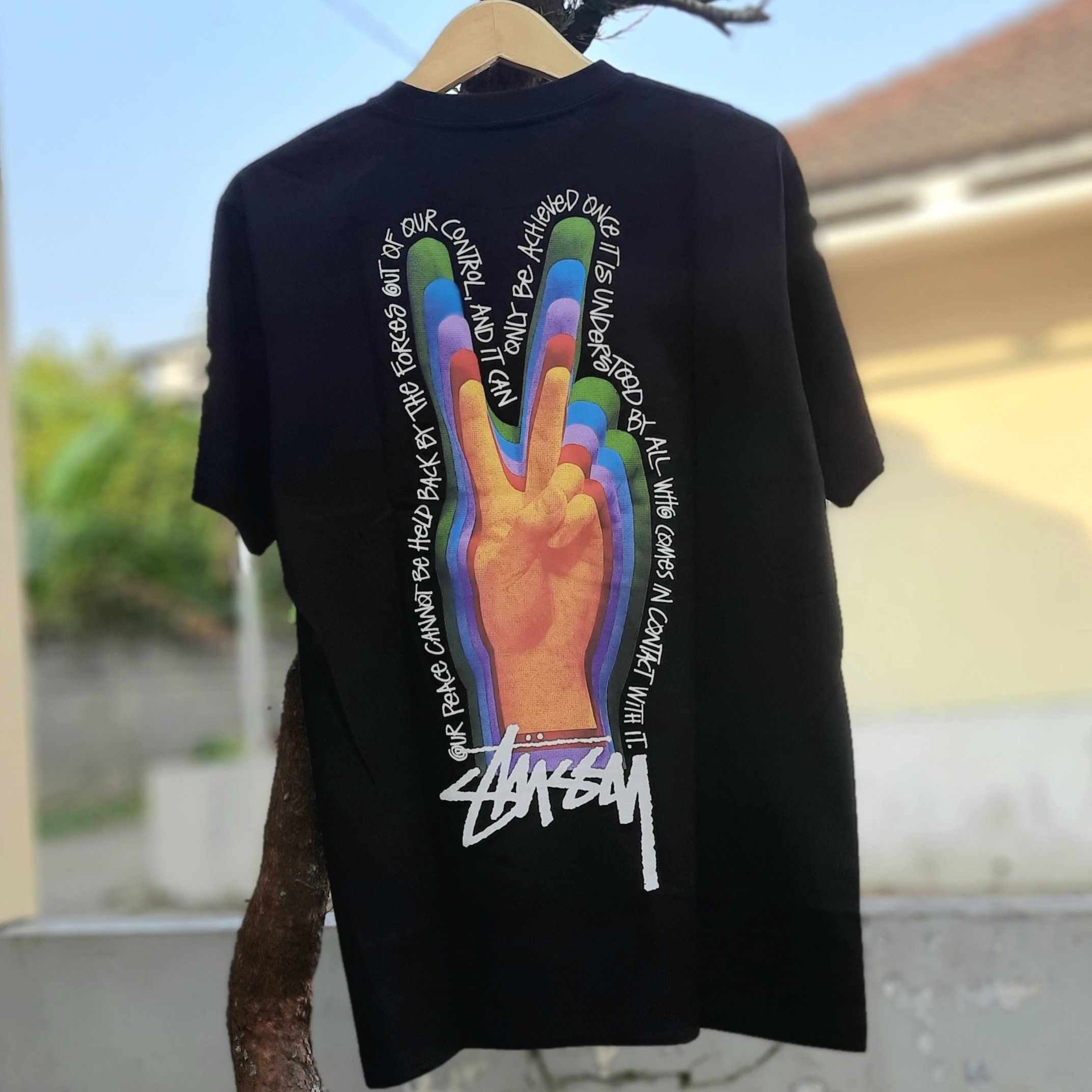 Stussy Stussy Peace Sign Tshirt | Grailed