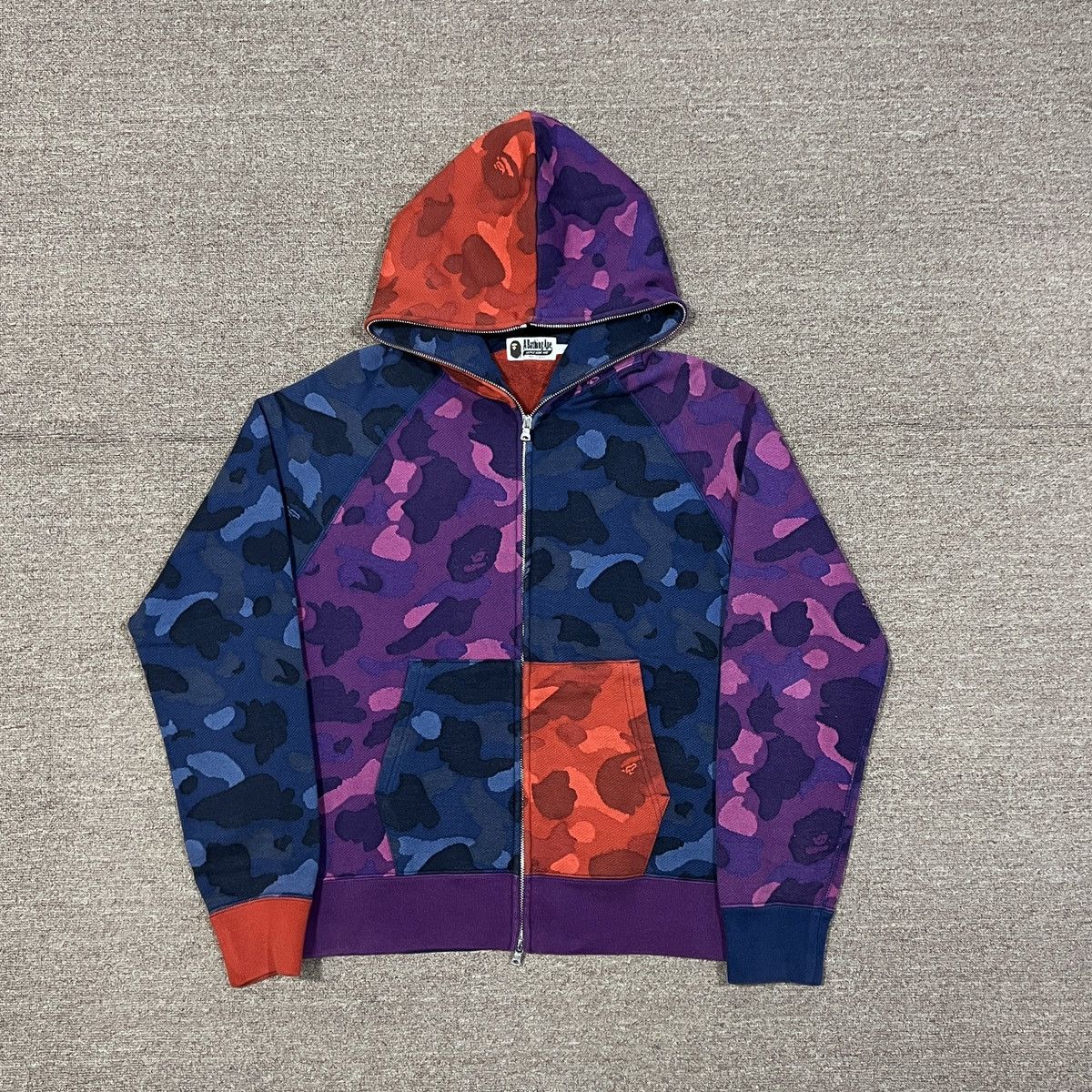 Bape Bape Mixed Camo ZIP Up Hoodie | Grailed